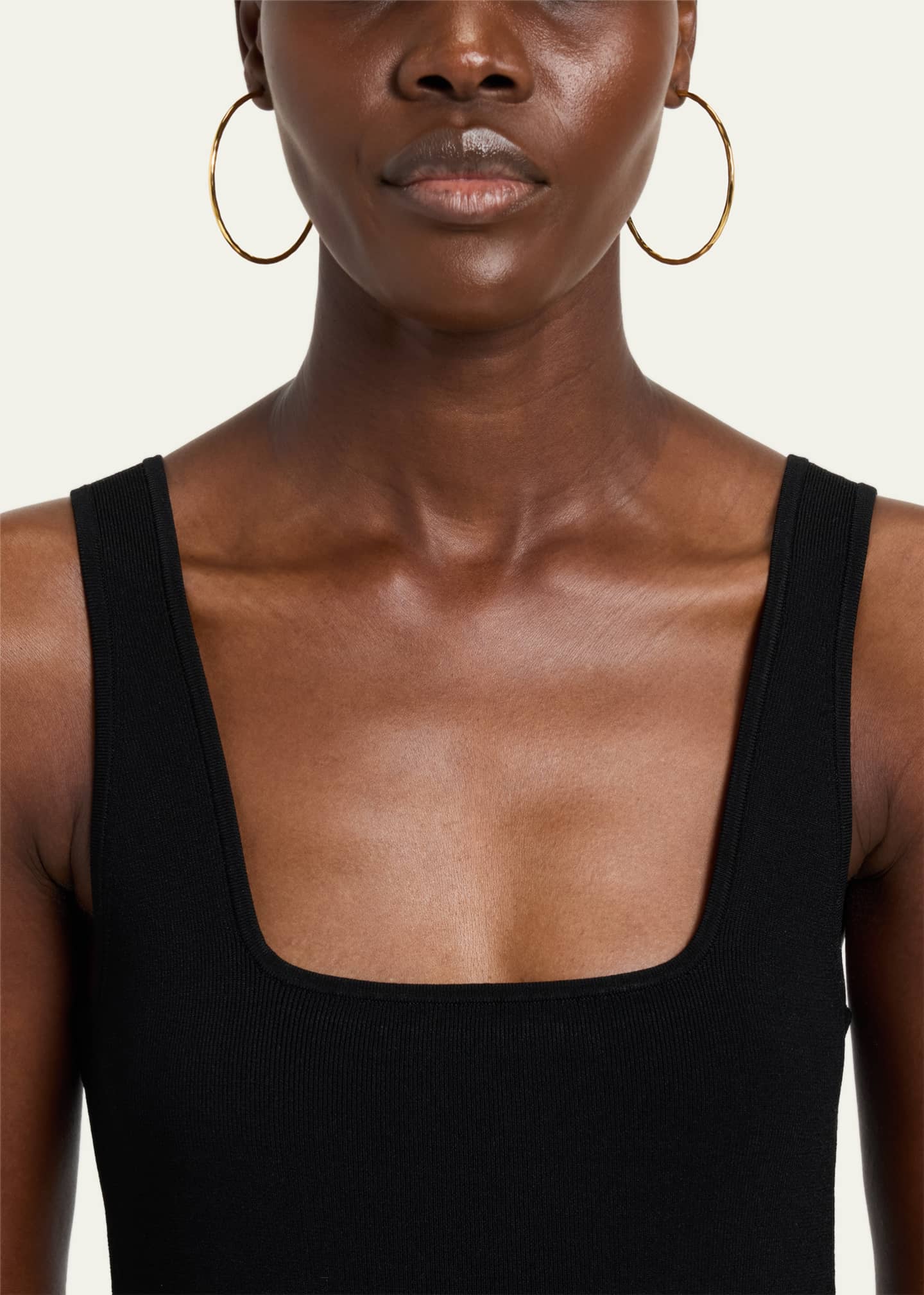 NEST Jewelry Thin Hammered 22k Gold-Plated Hoop Earrings - Bergdorf Goodman