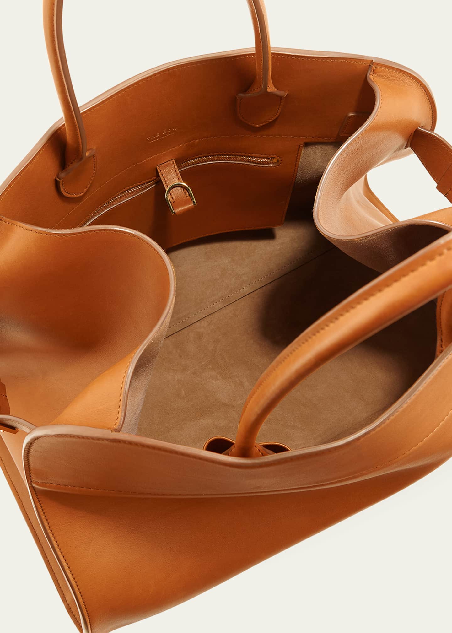 THE ROW Margaux 17 Bag in Saddle Leather - Bergdorf Goodman