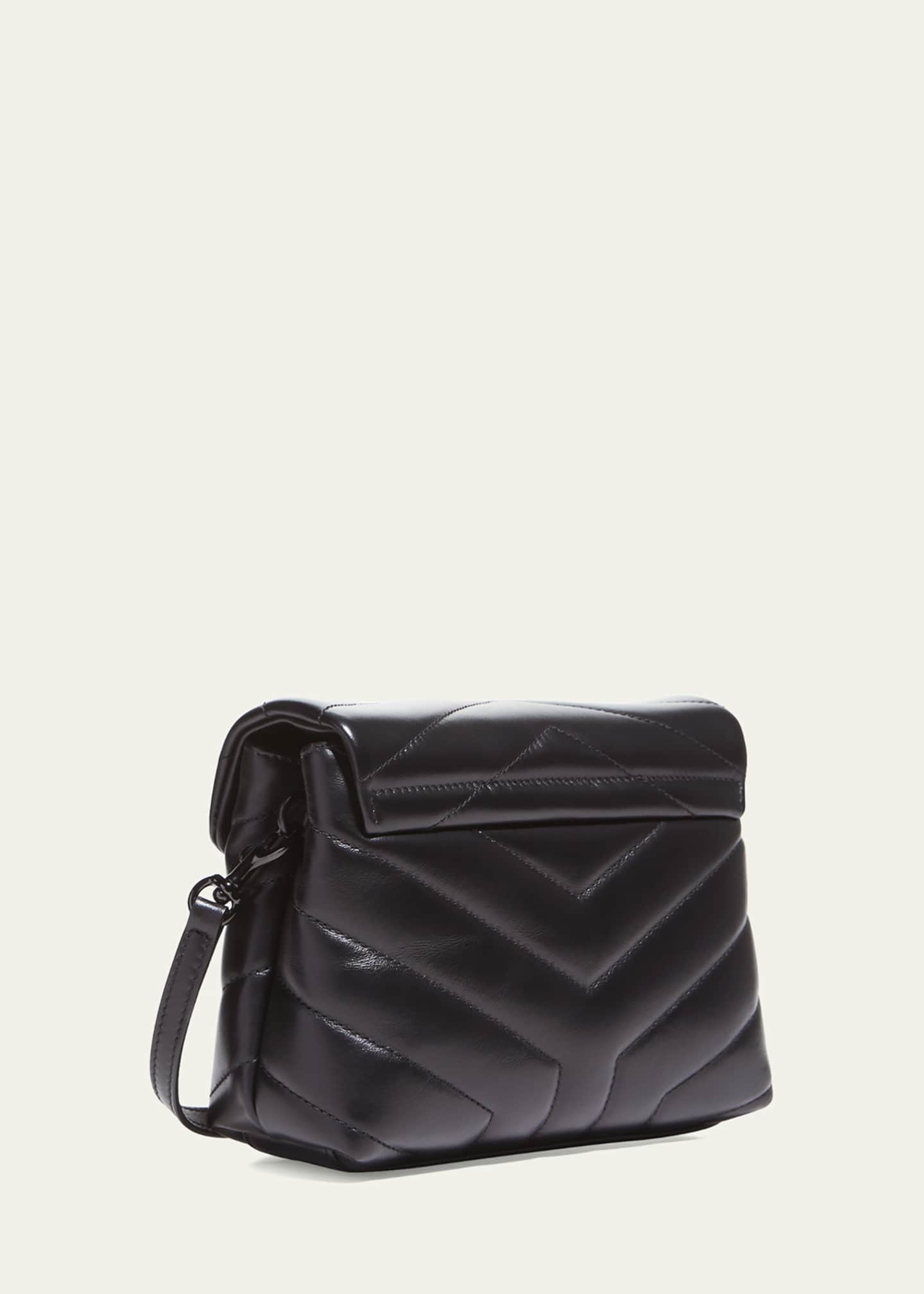 Saint Laurent Loulou Toy YSL Quilted Calfskin Flap Shoulder Bag ...