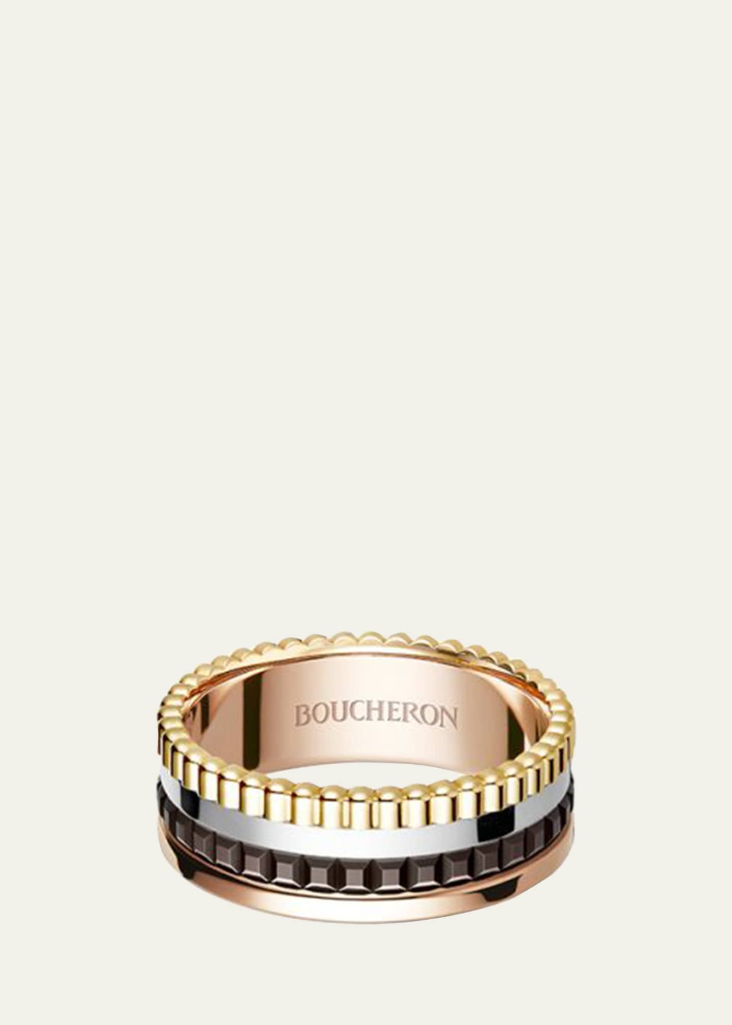 Boucheron Quatre Classic Small 18k Four-Color Gold Small Band Ring ...