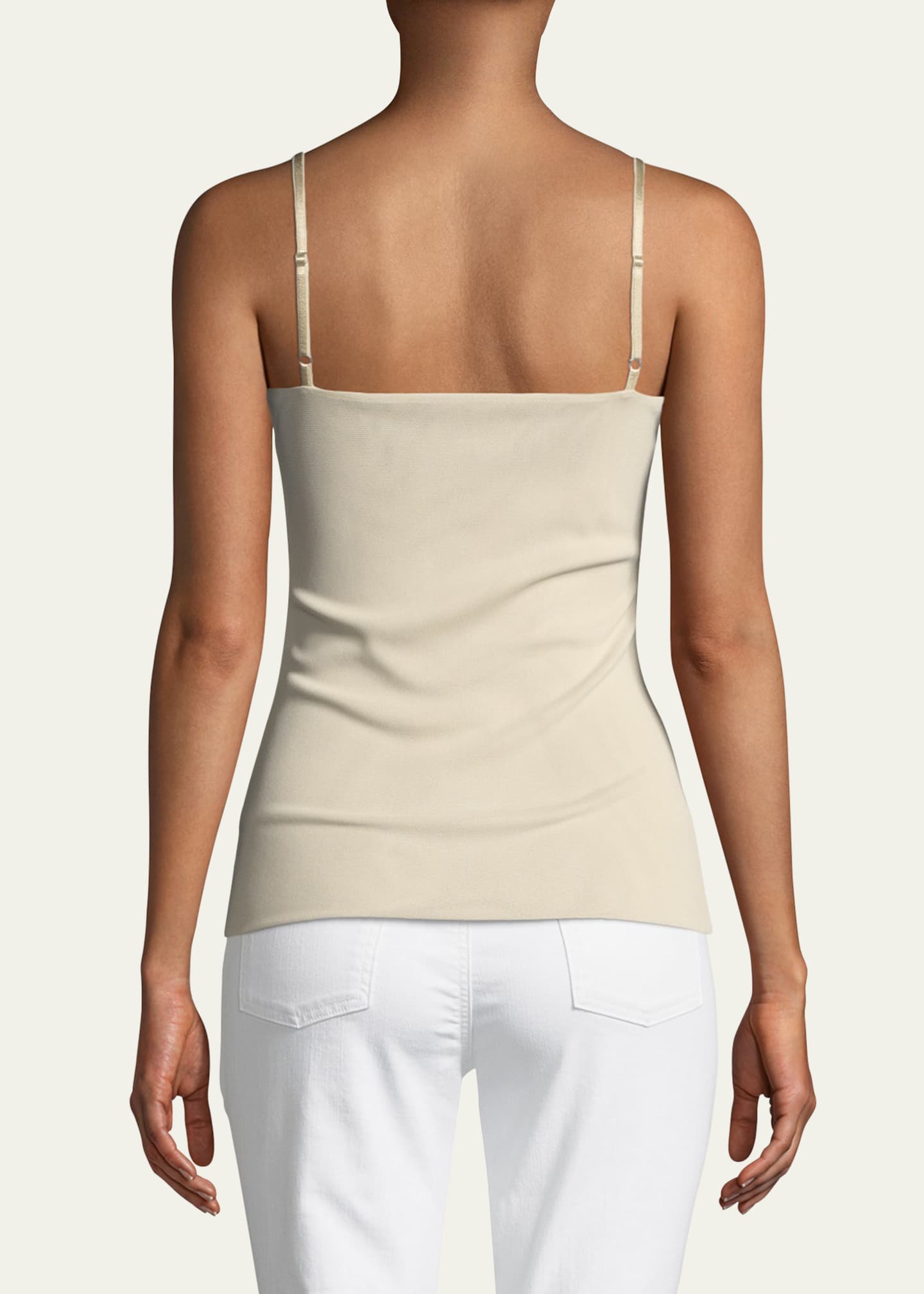 Lafayette 148 New York Mesh Jersey V-Neck Tank - Bergdorf Goodman