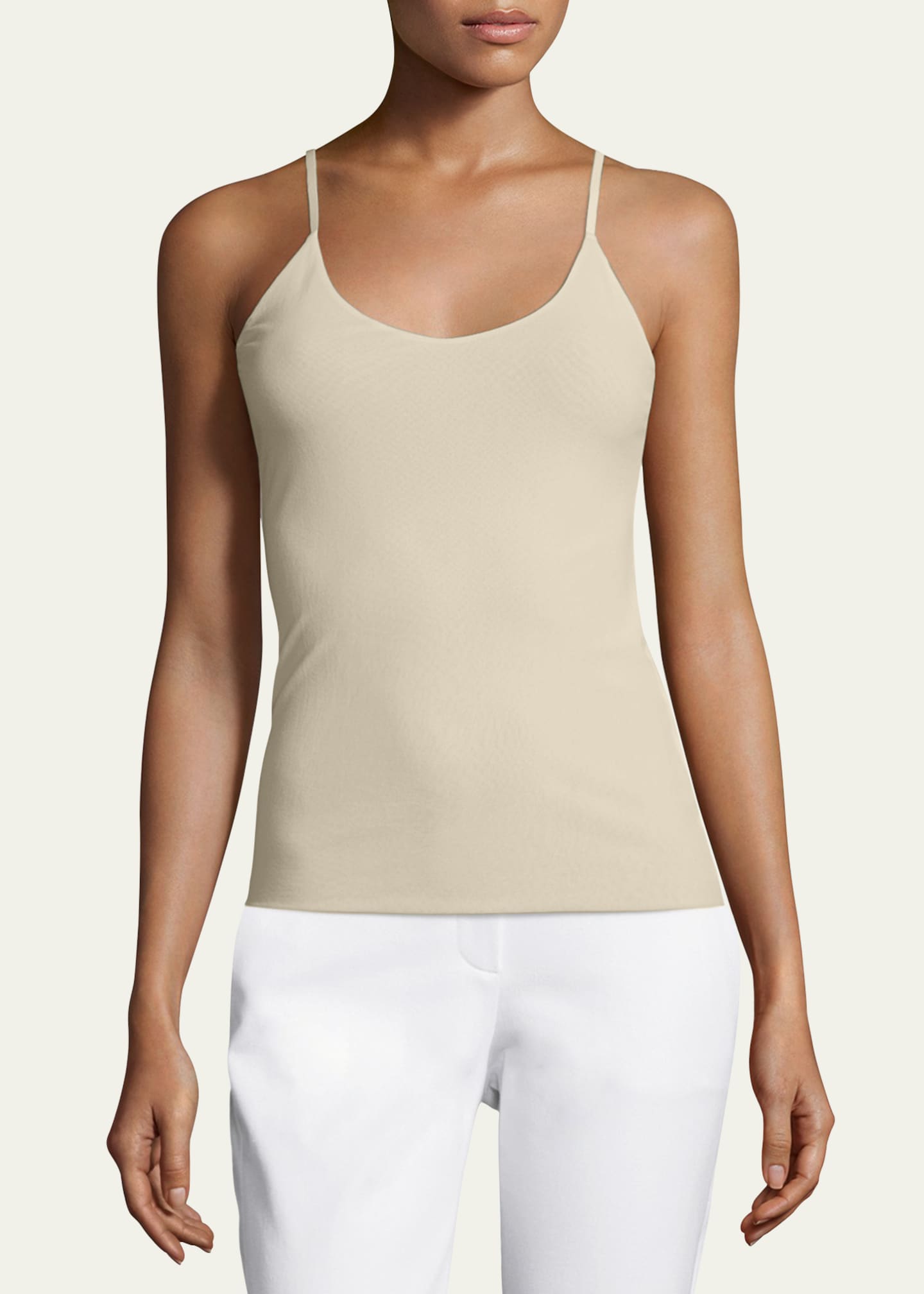 Lafayette 148 New York Mesh Jersey V-Neck Tank - Bergdorf Goodman
