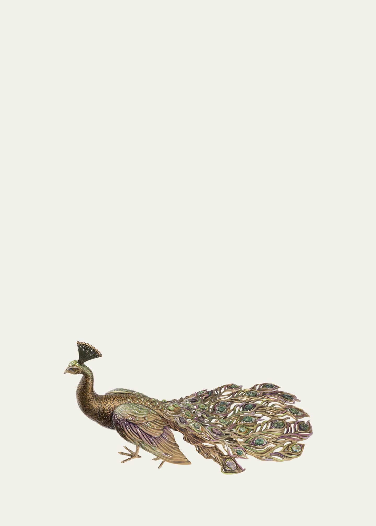 Jay Strongwater Grand Peacock Figurine - Bergdorf Goodman