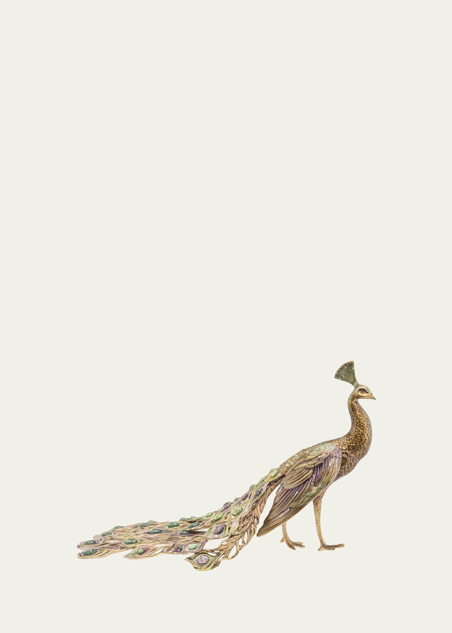 Jay Strongwater Grand Peacock Figurine - Bergdorf Goodman