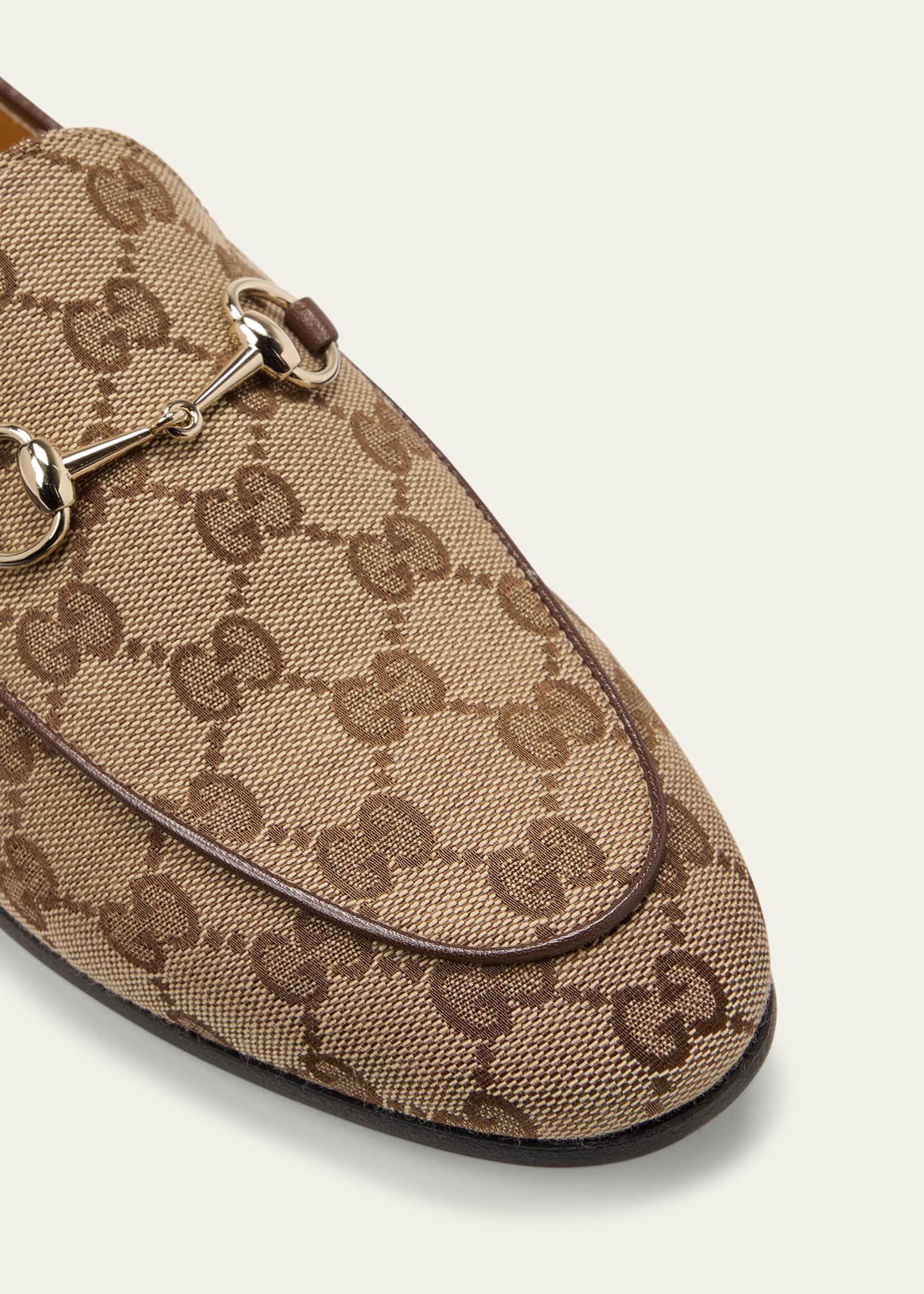 Gucci GG Canvas Flat Loafers - Bergdorf Goodman