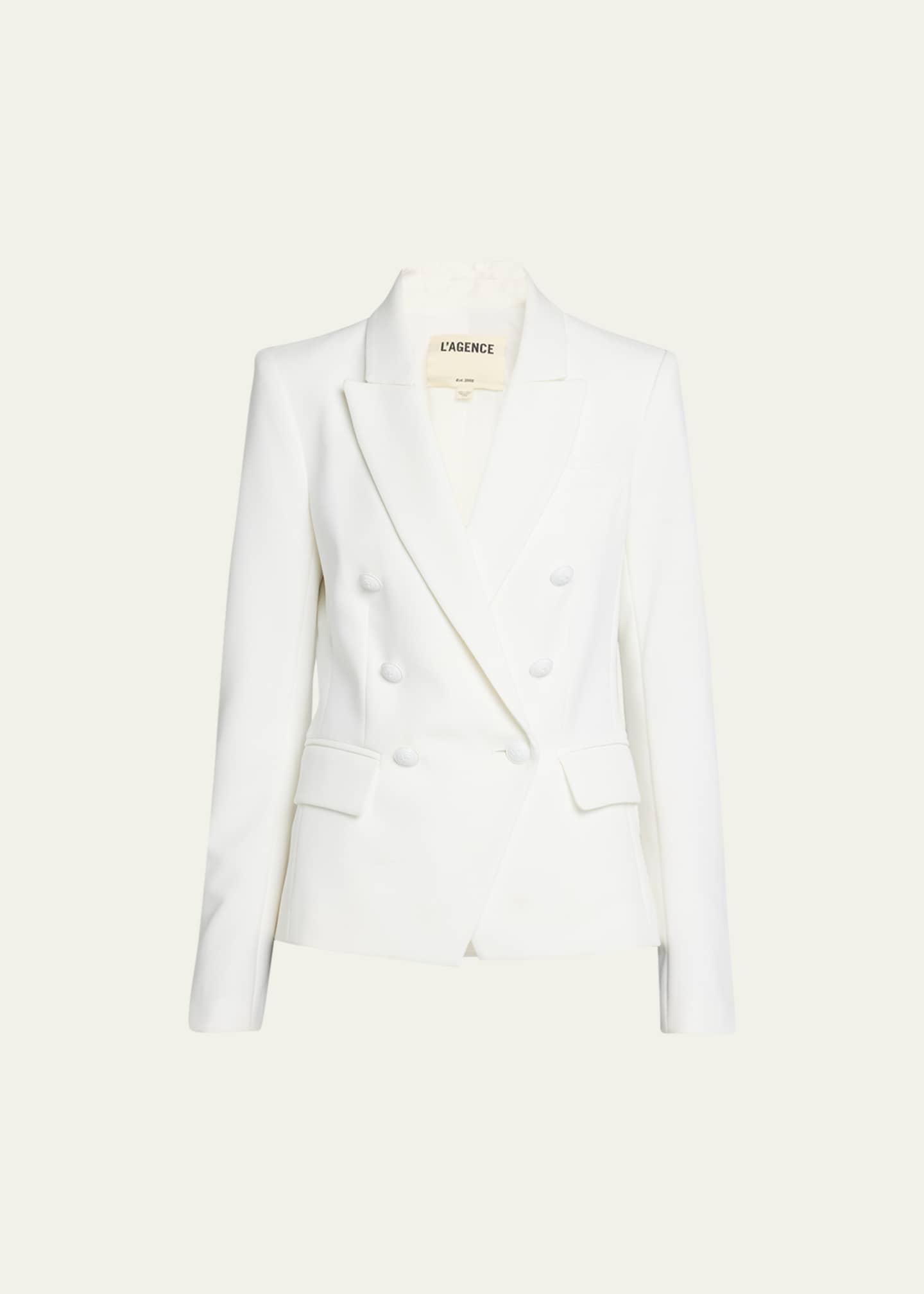 L'Agence Kenzie Double-Breasted Blazer Jacket - Bergdorf Goodman