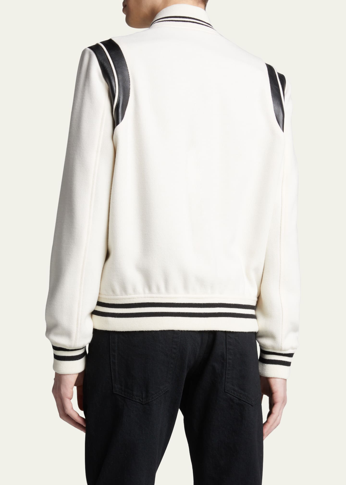 Saint Laurent Men's Varsity Jacket - Bergdorf Goodman
