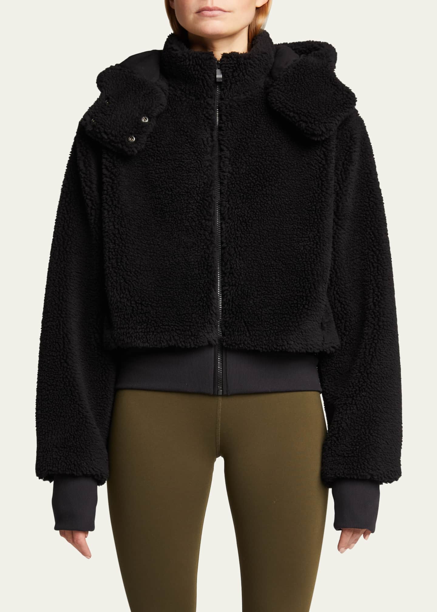 Alo Yoga Foxy Sherpa Hooded Active Jacket - Bergdorf Goodman