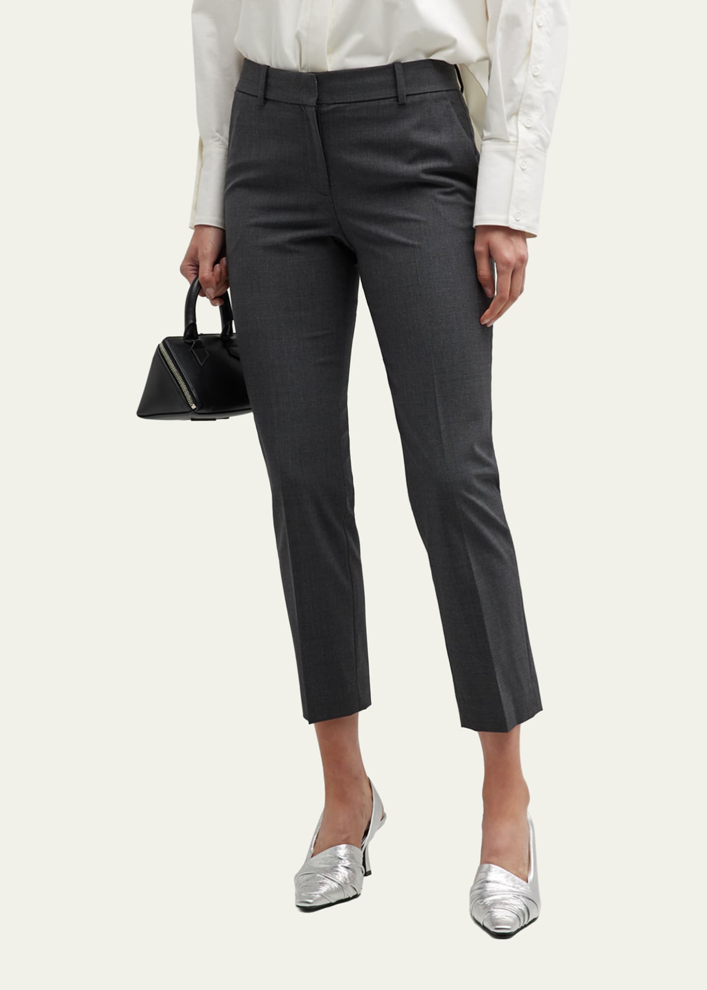 Theory Treeca Wool Pants - Bergdorf Goodman