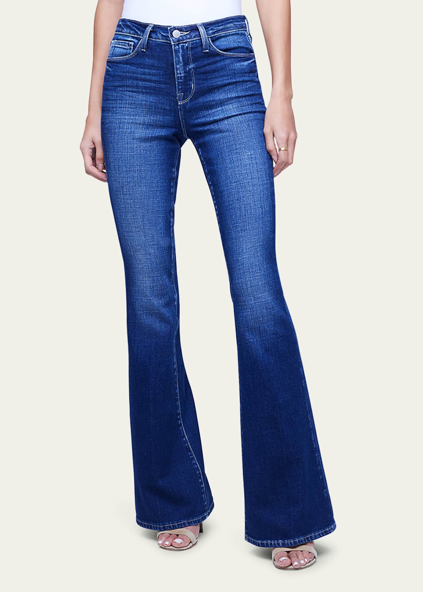 L'Agence Bell High-Rise Flare Jeans - Bergdorf Goodman