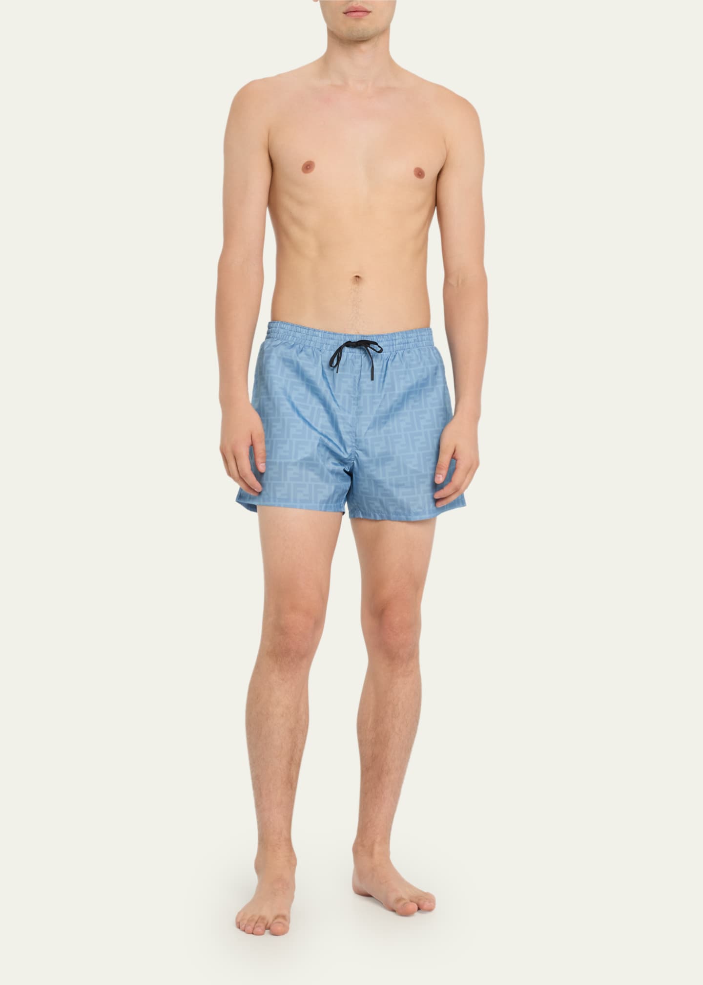 Fendi Men's Logo Allover Swim Trunks - Bergdorf Goodman