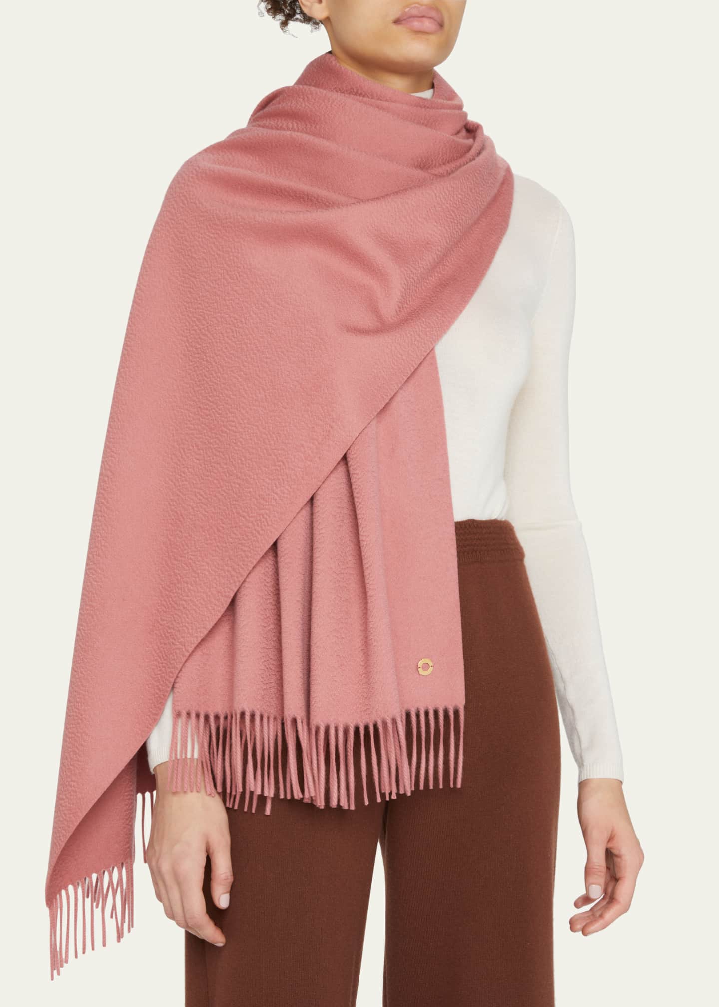 Loro Piana Cashmere Fringe-Trim Opera Stole - Bergdorf Goodman