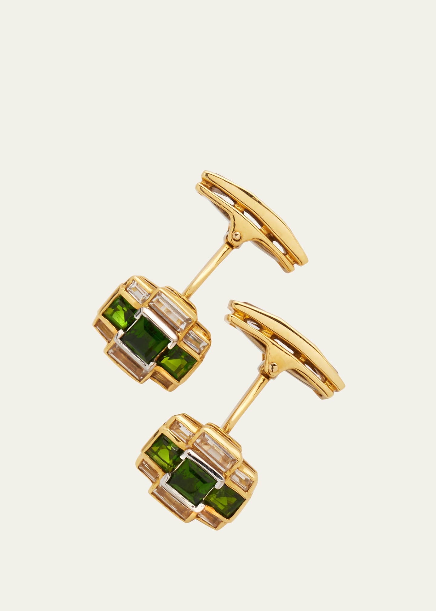 Lois Sasson Design Men's 18K Yellow Gold Chrome Dioxide and Topaz ...