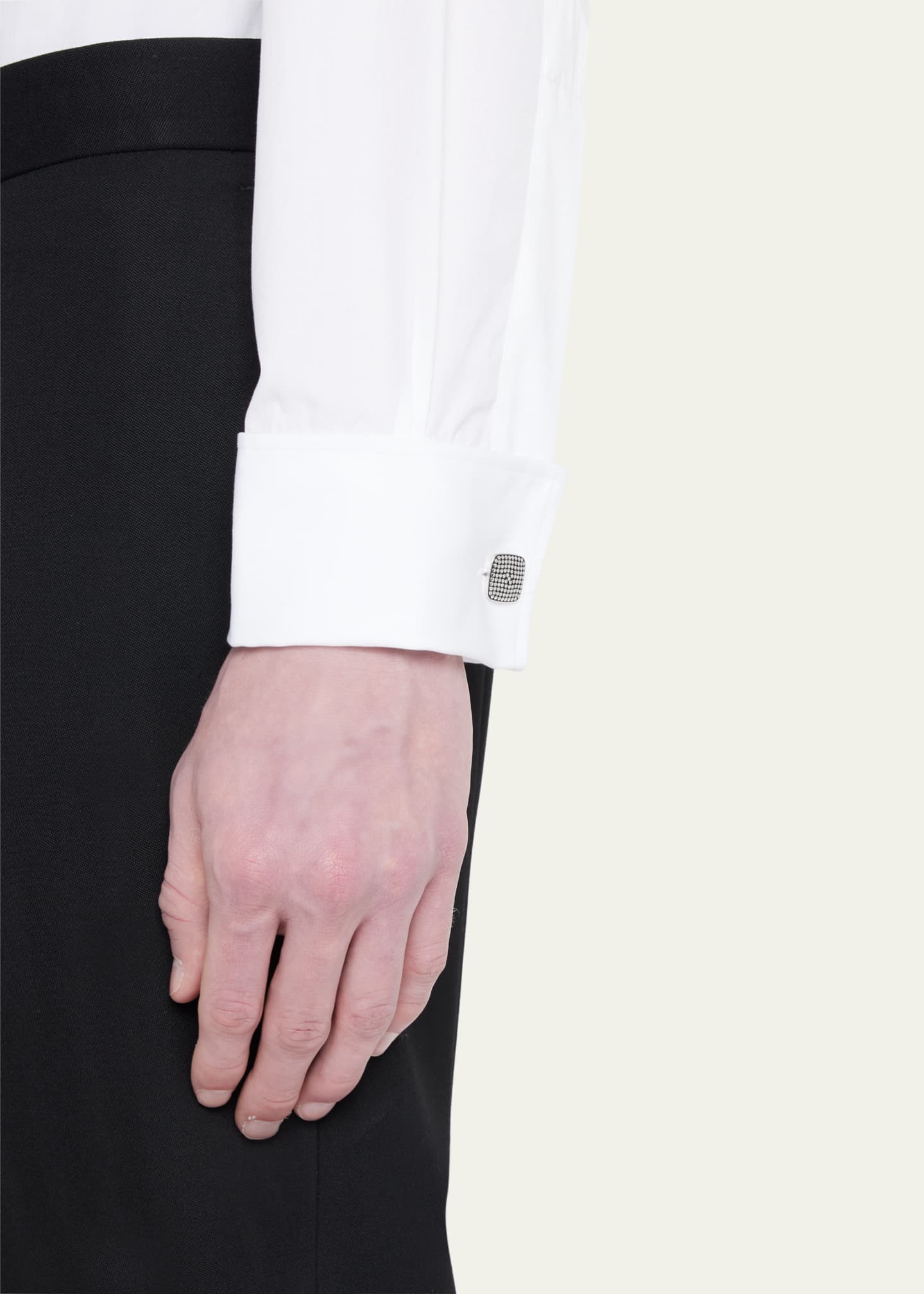 Jan Leslie Men's Sterling Silver Dotted Square Cufflinks - Bergdorf Goodman