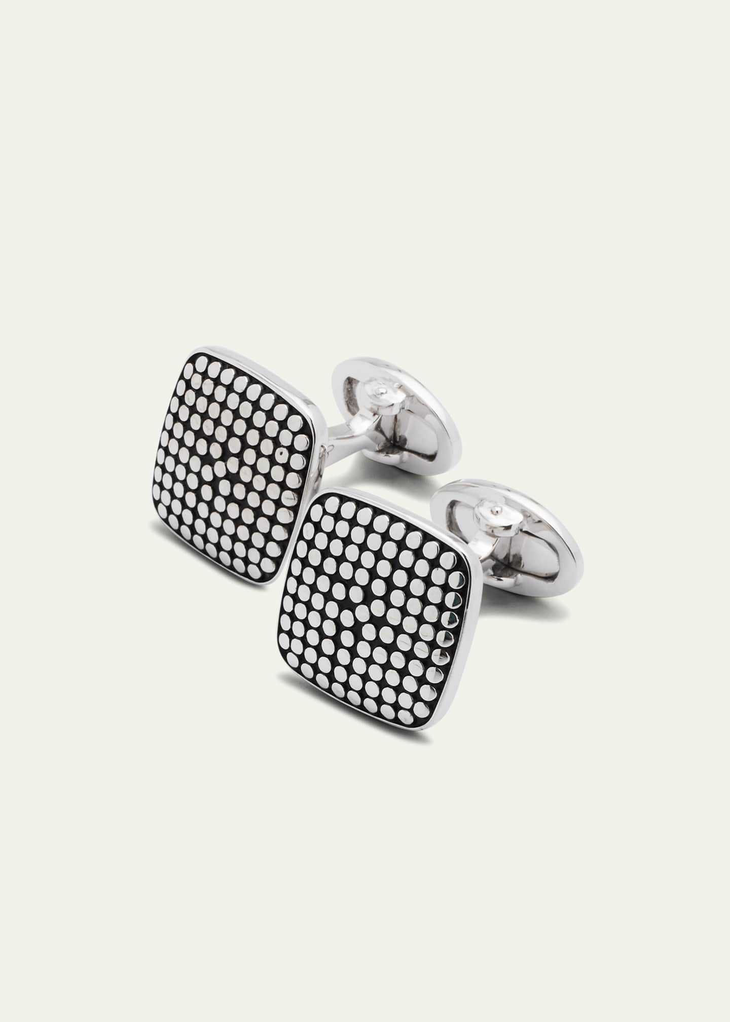 Jan Leslie Men's Sterling Silver Dotted Square Cufflinks - Bergdorf Goodman