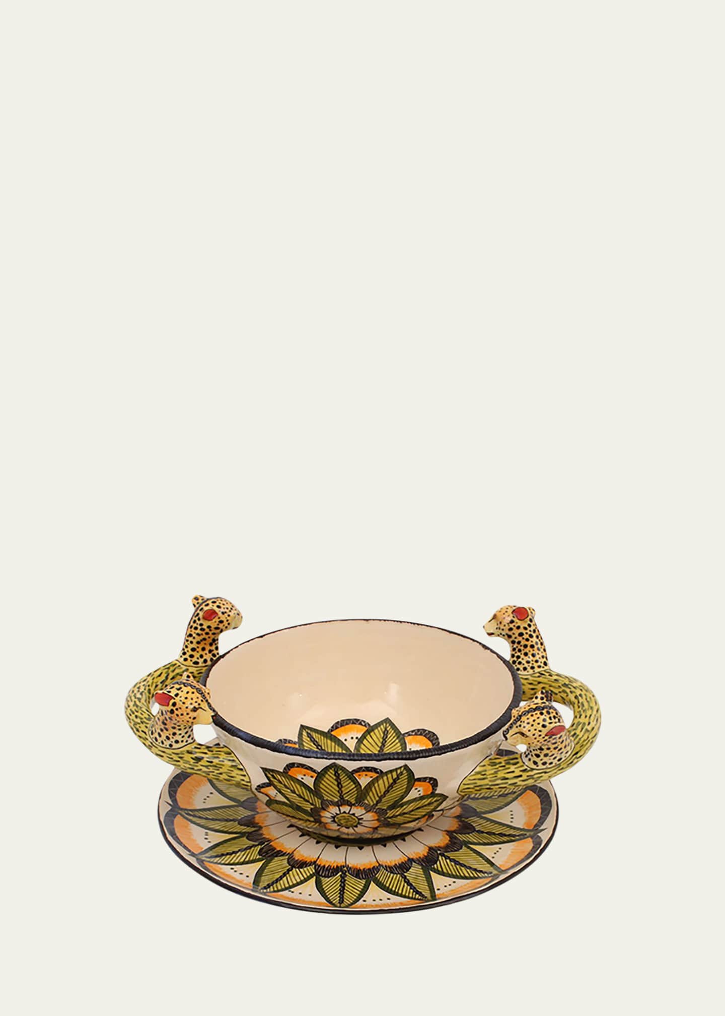 Ardmore Ceramic Art Cheetah Soup Bowl - Bergdorf Goodman