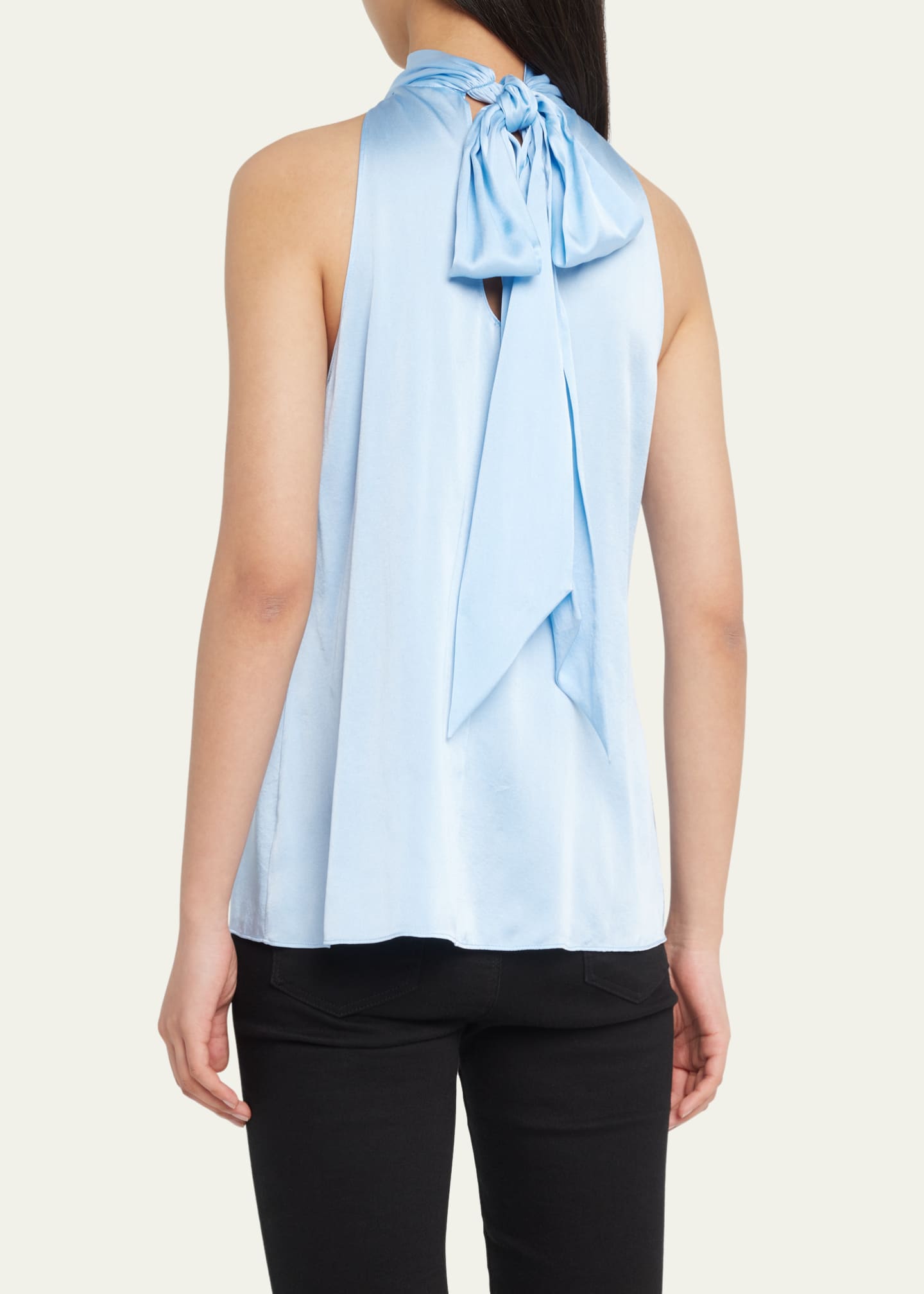 Ramy Brook Lori Tie-Neck Silk Halter Top - Bergdorf Goodman