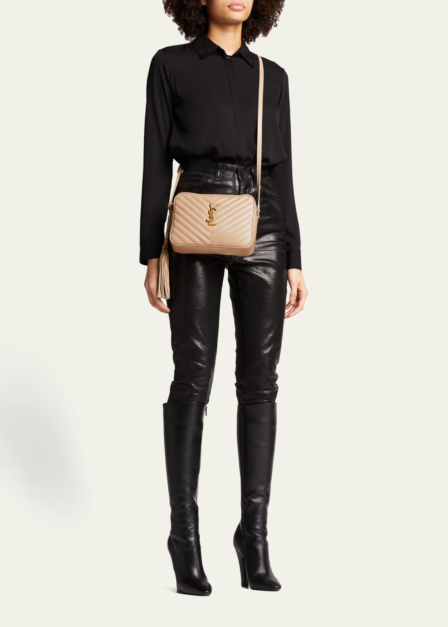 Saint Laurent Lou Medium YSL Camera Bag with Tassel in Quilted Leather ...