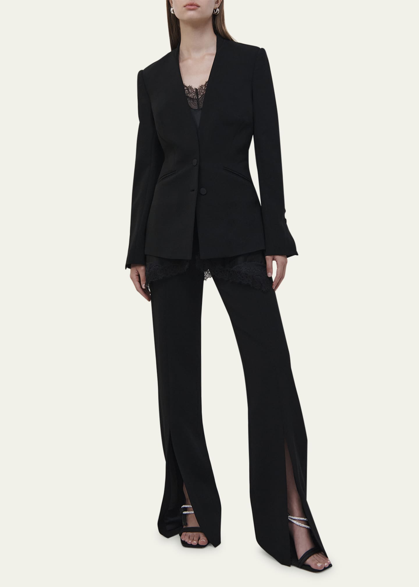 SIMKHAI Crepe Combo Basque Jacket - Bergdorf Goodman