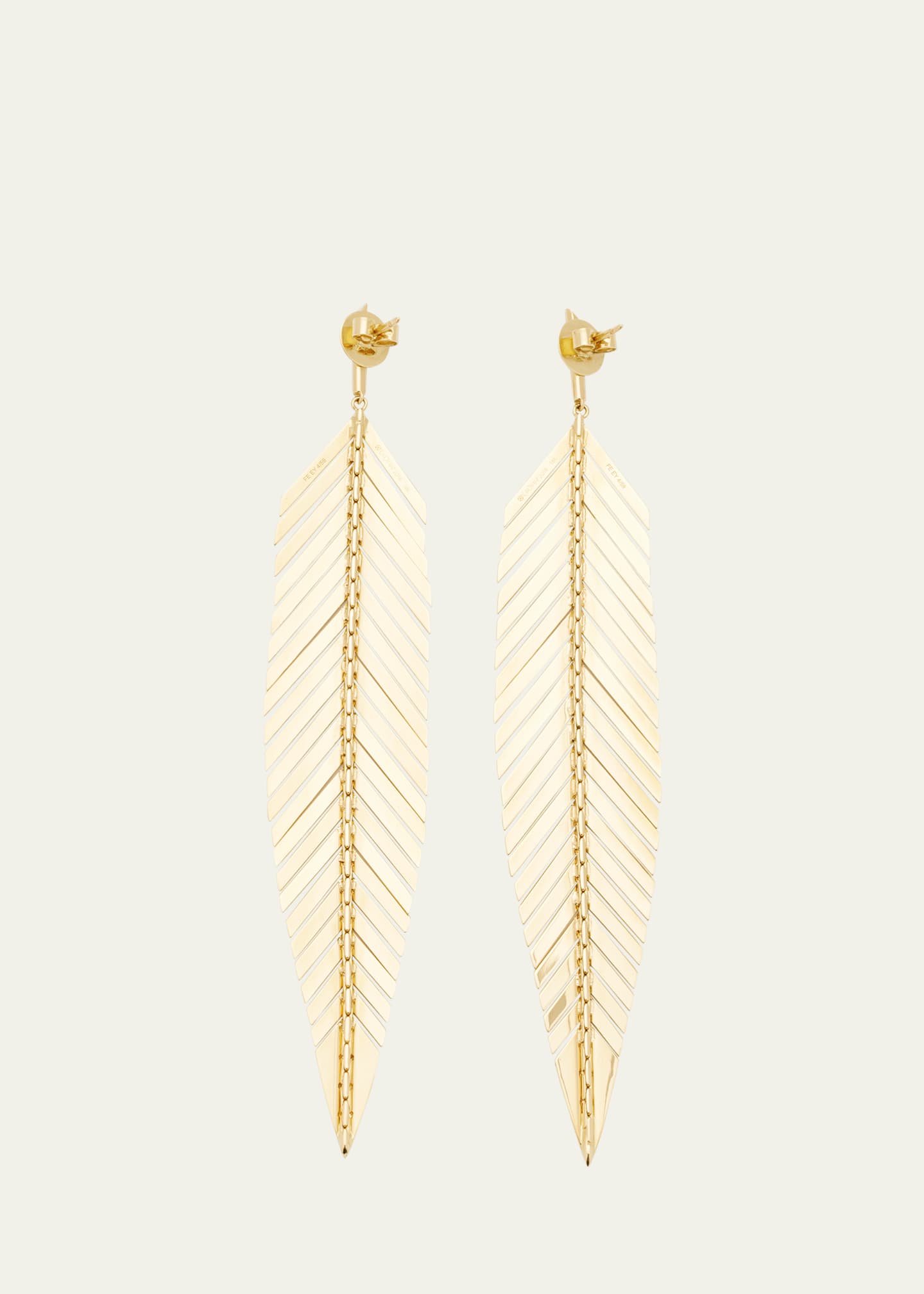 CADAR 18K Yellow Gold Large Feather Drop Earrings - Bergdorf Goodman