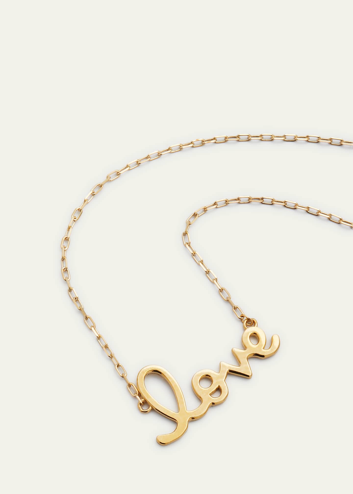 Sydney Evan 14K Yellow Gold Pure Love Script Necklace - Bergdorf Goodman