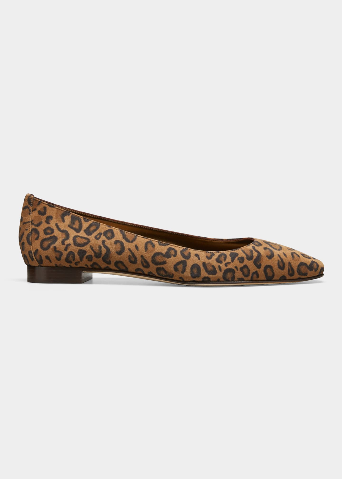Manolo Blahnik Lee Tapered-Toe Suede Flat - Bergdorf Goodman