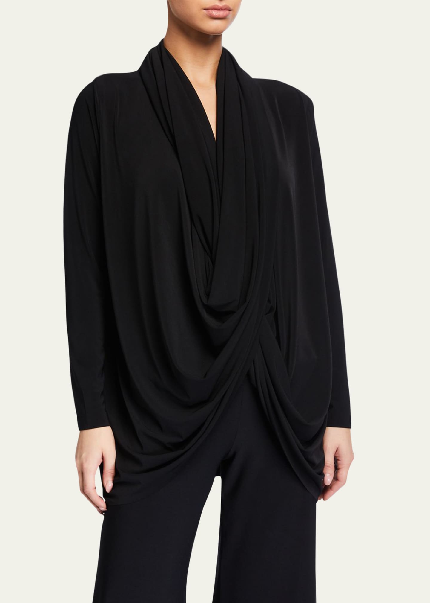 Norma Kamali Jersey Wrap Cardigan - Bergdorf Goodman