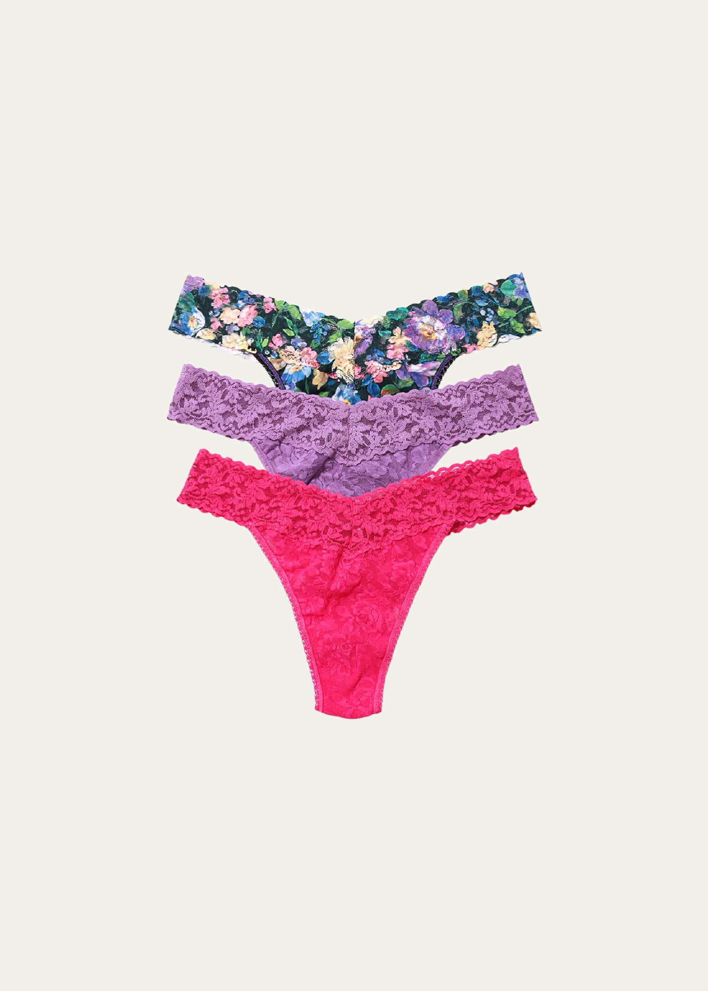 Hanky Panky Classic Original Rise 3-Pack Thongs - Bergdorf Goodman