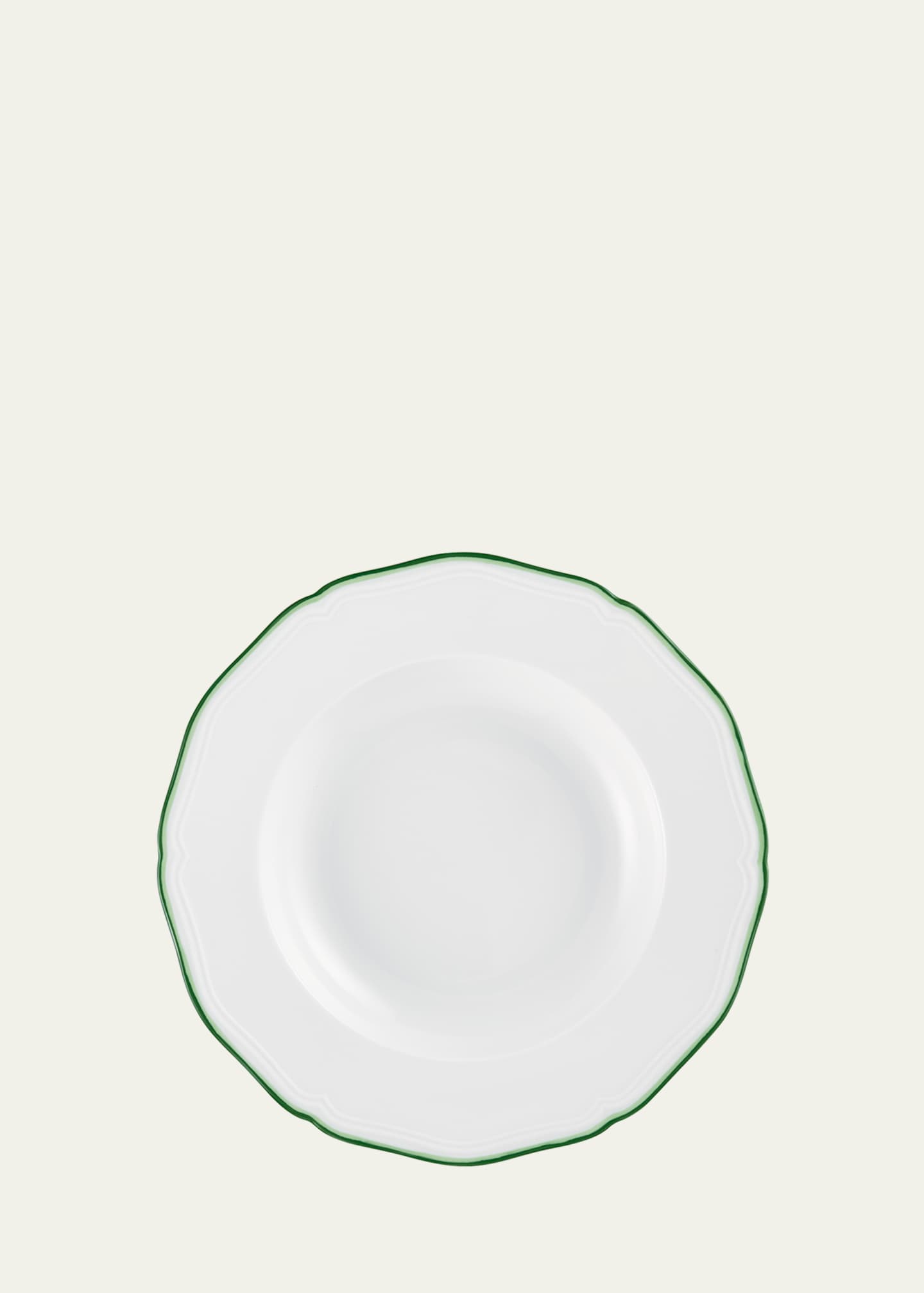 Raynaud Touraine Double Filet Green Rim Plate - Bergdorf Goodman