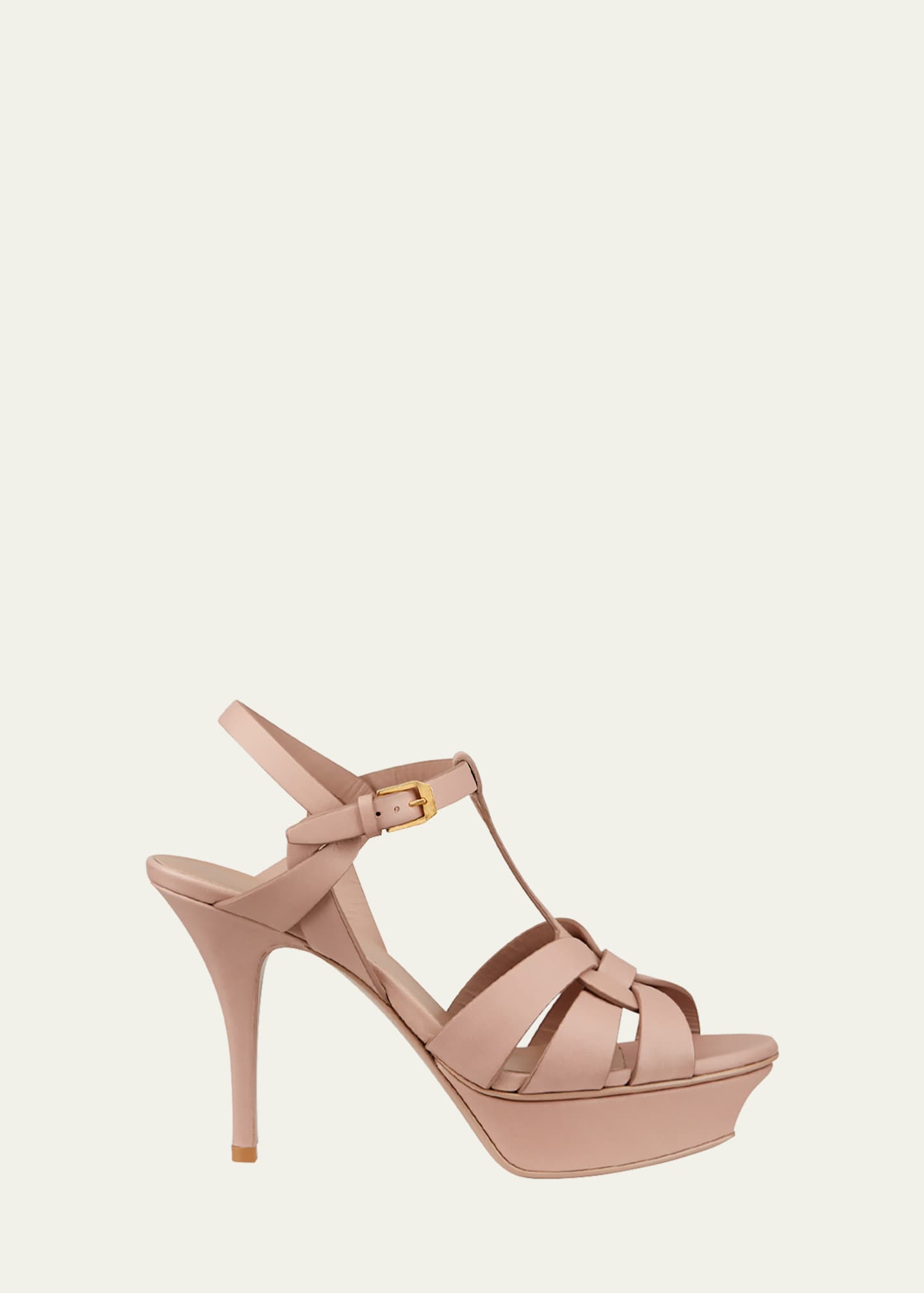 Saint Laurent Tribute T-Strap Platform Sandals - Bergdorf Goodman