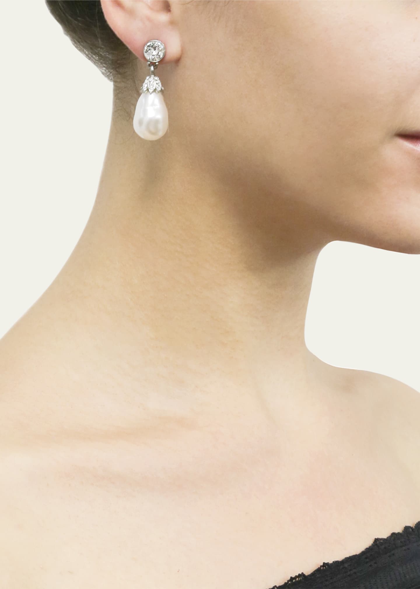 Ben-Amun Baroque Glass-Pearl Crystal Drop Earrings - Bergdorf Goodman