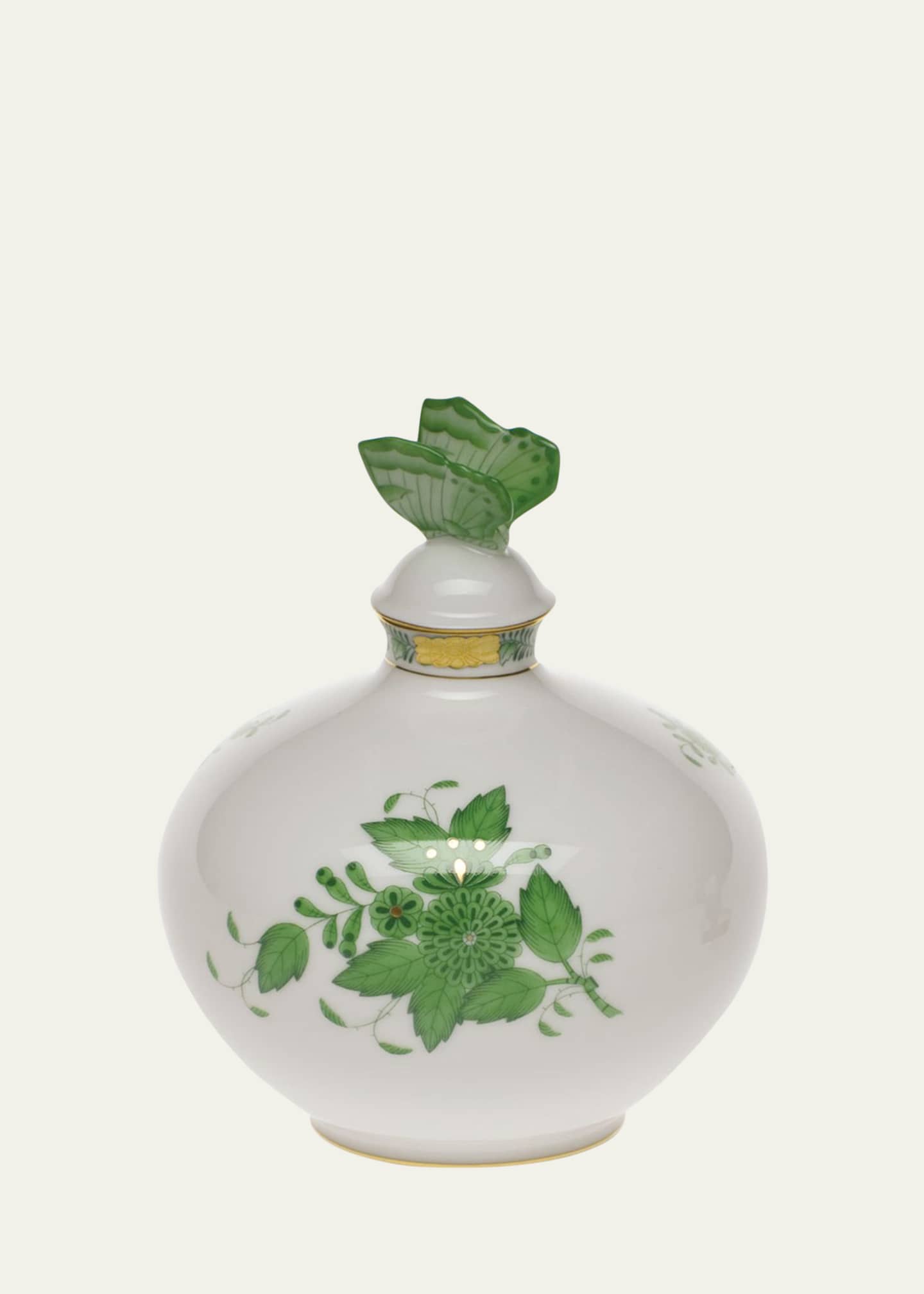 Herend Chinese Bouquet Green Perfume Bottle with Butterfly - Bergdorf ...