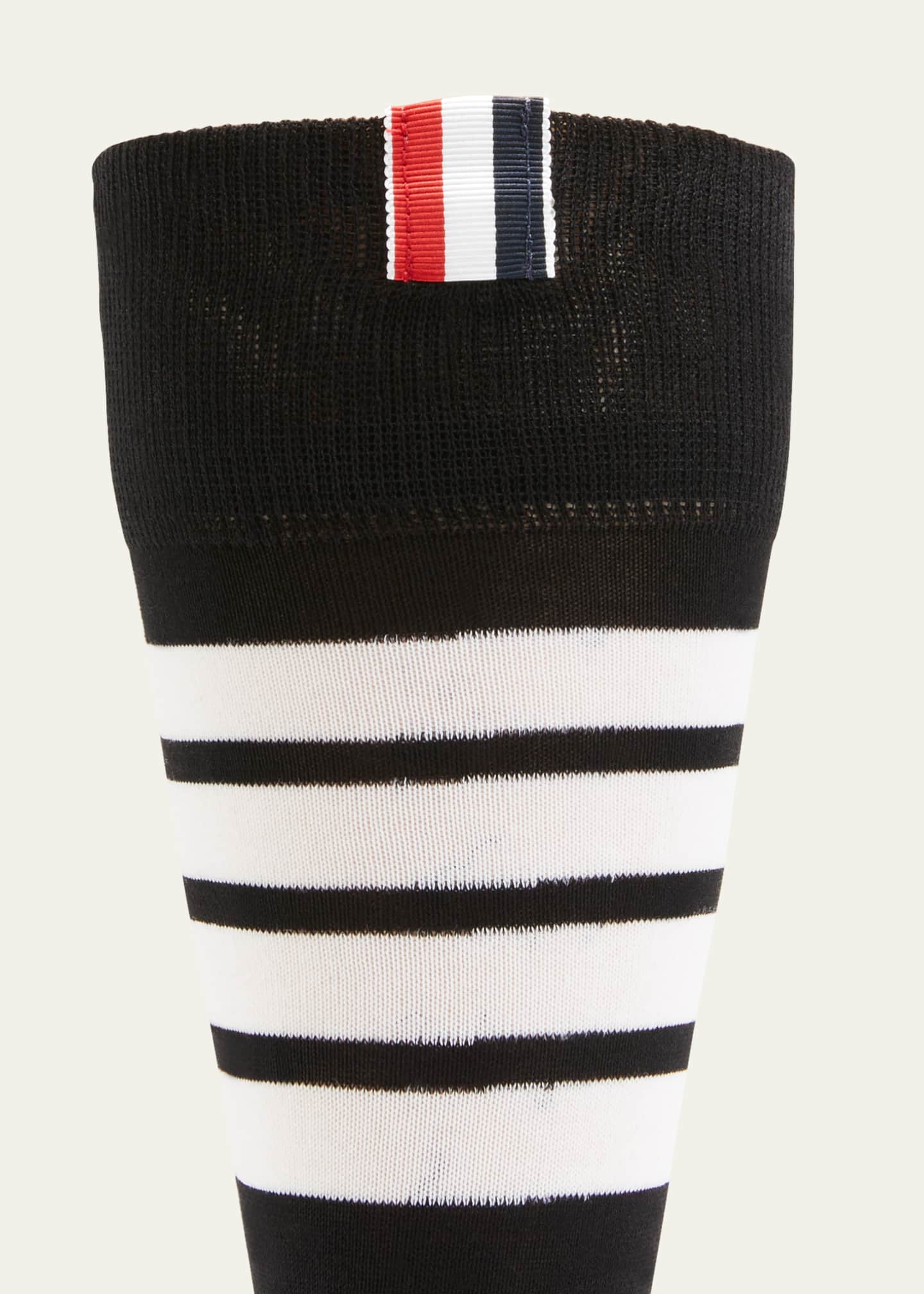 Thom Browne Men's Light Cotton Mid Calf 4 Bar Sock - Bergdorf Goodman