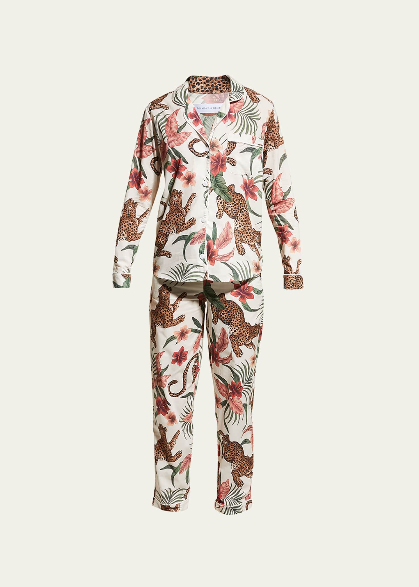 Desmond & Dempsey Soleia Cotton Long Pajama Set - Bergdorf Goodman