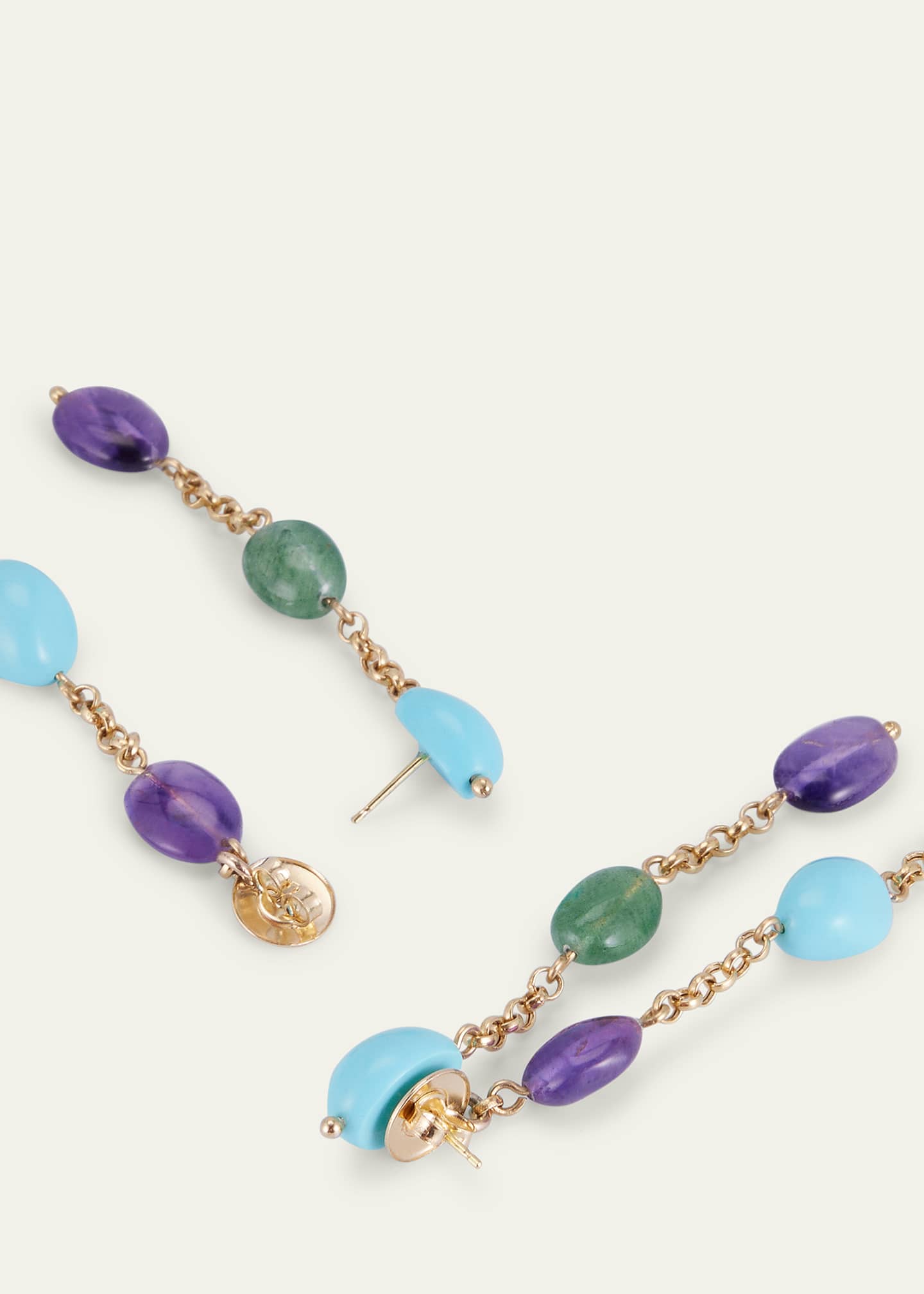 Grazia And Marica Vozza Turquoise Paste, Amethyst and Chrysoprase Front ...