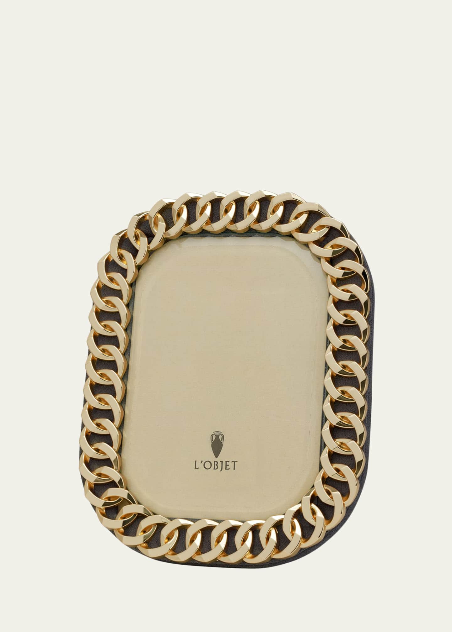 L'Objet Gold Cuban Link Frame, 5" x 7" - Bergdorf Goodman