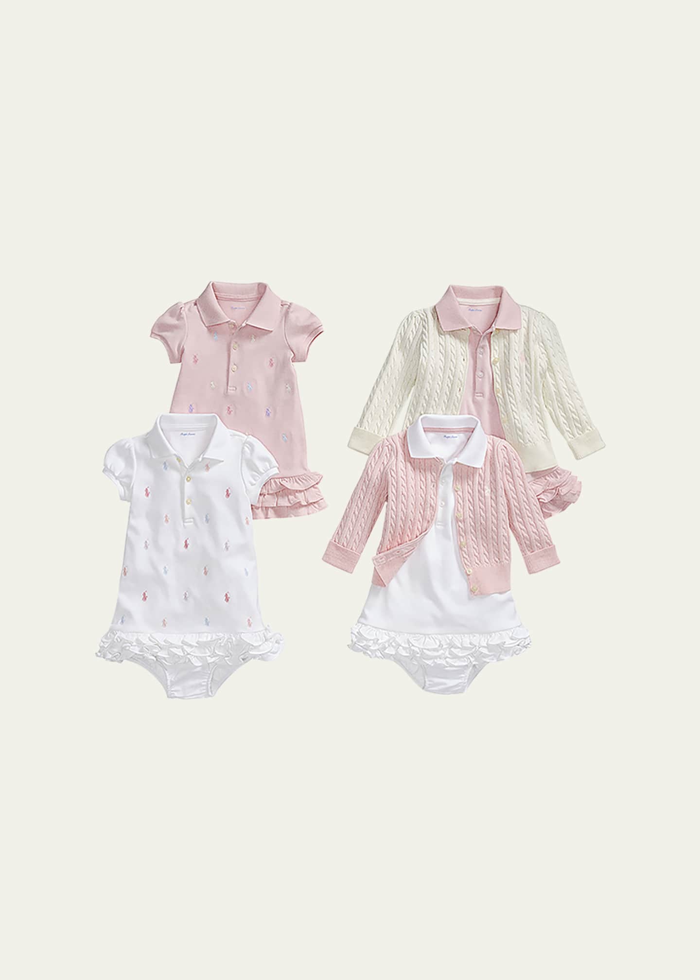 Polo Ralph Lauren Ruffled Embroidered Polo Dress With Solid Bloomers ...