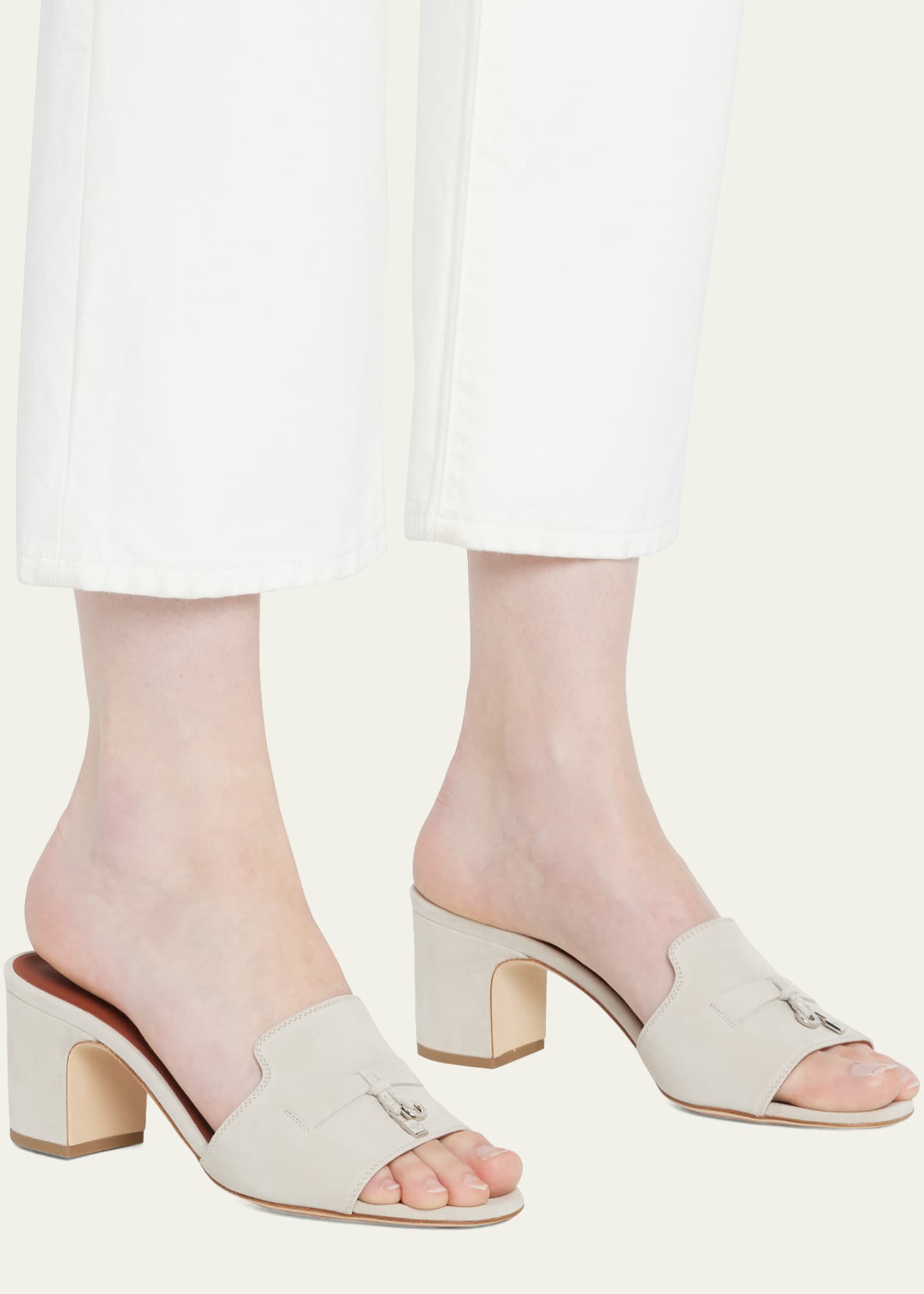 Loro Piana Suede Charm Slide Mules - Bergdorf Goodman