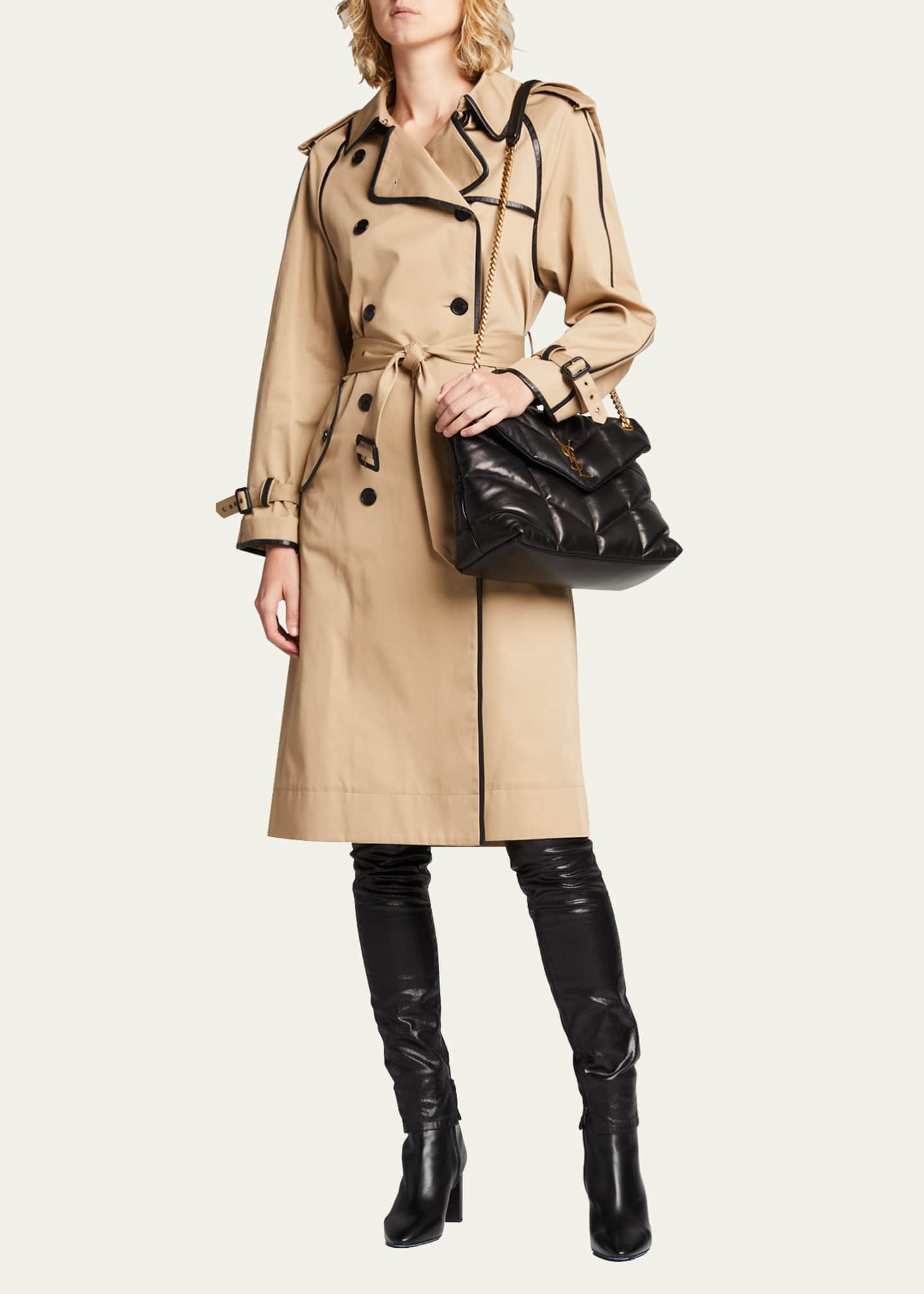 Saint Laurent Lou Puffer Medium YSL Shoulder Bag in Quilted Leather ...