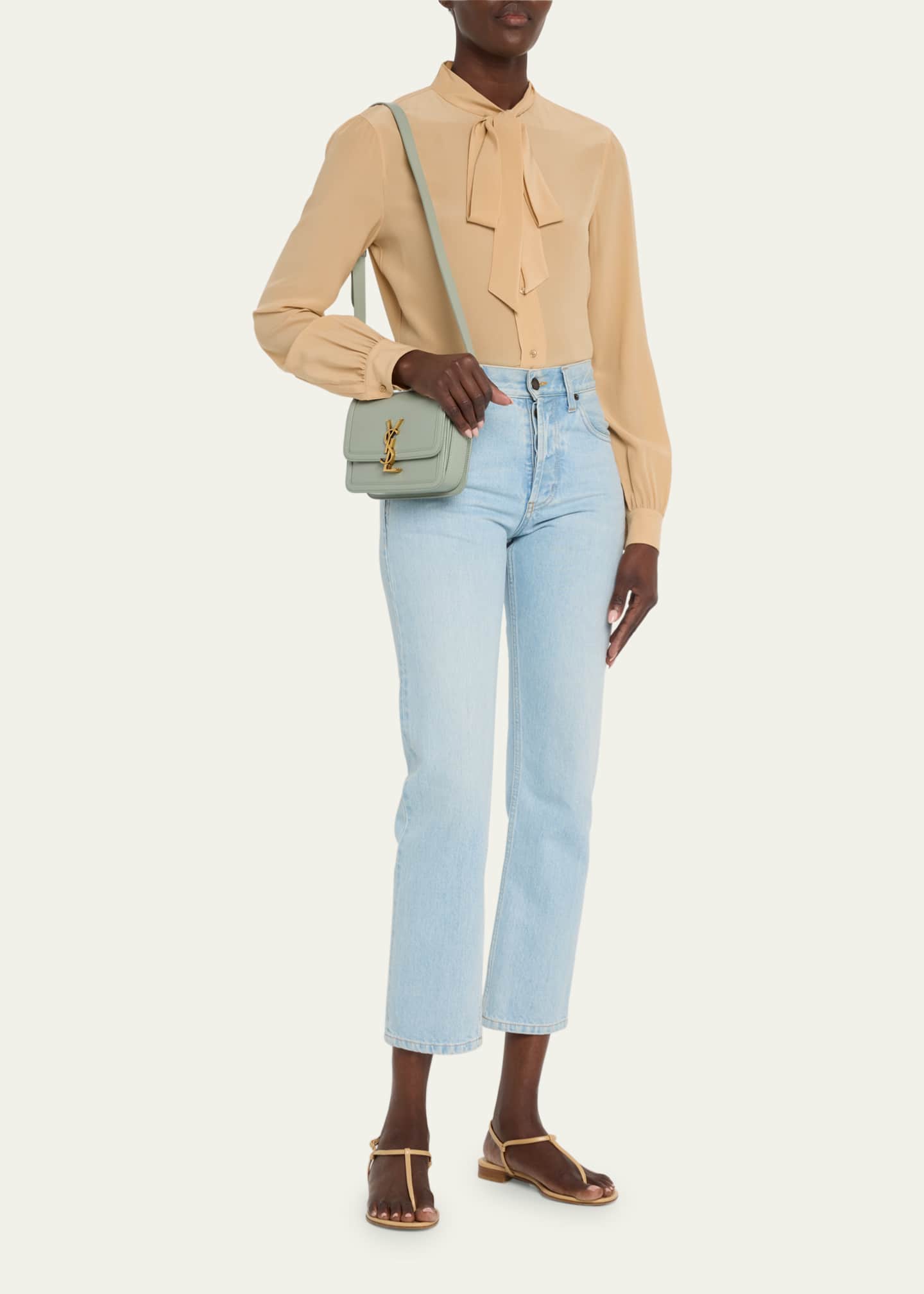 Saint Laurent Solferino Small YSL Crossbody Bag in Smooth Leather ...