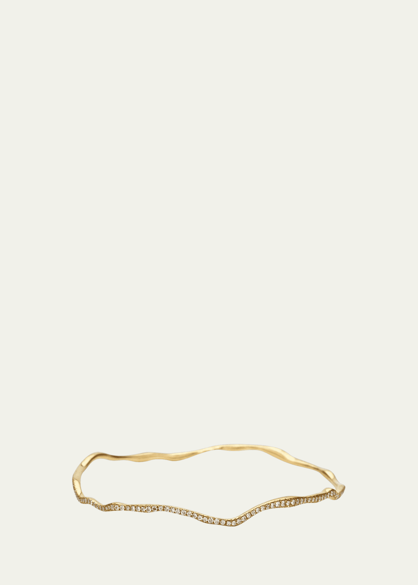 Ippolita Drizzle Thin Wavy Pave Diamond Gold Bangle - Bergdorf Goodman