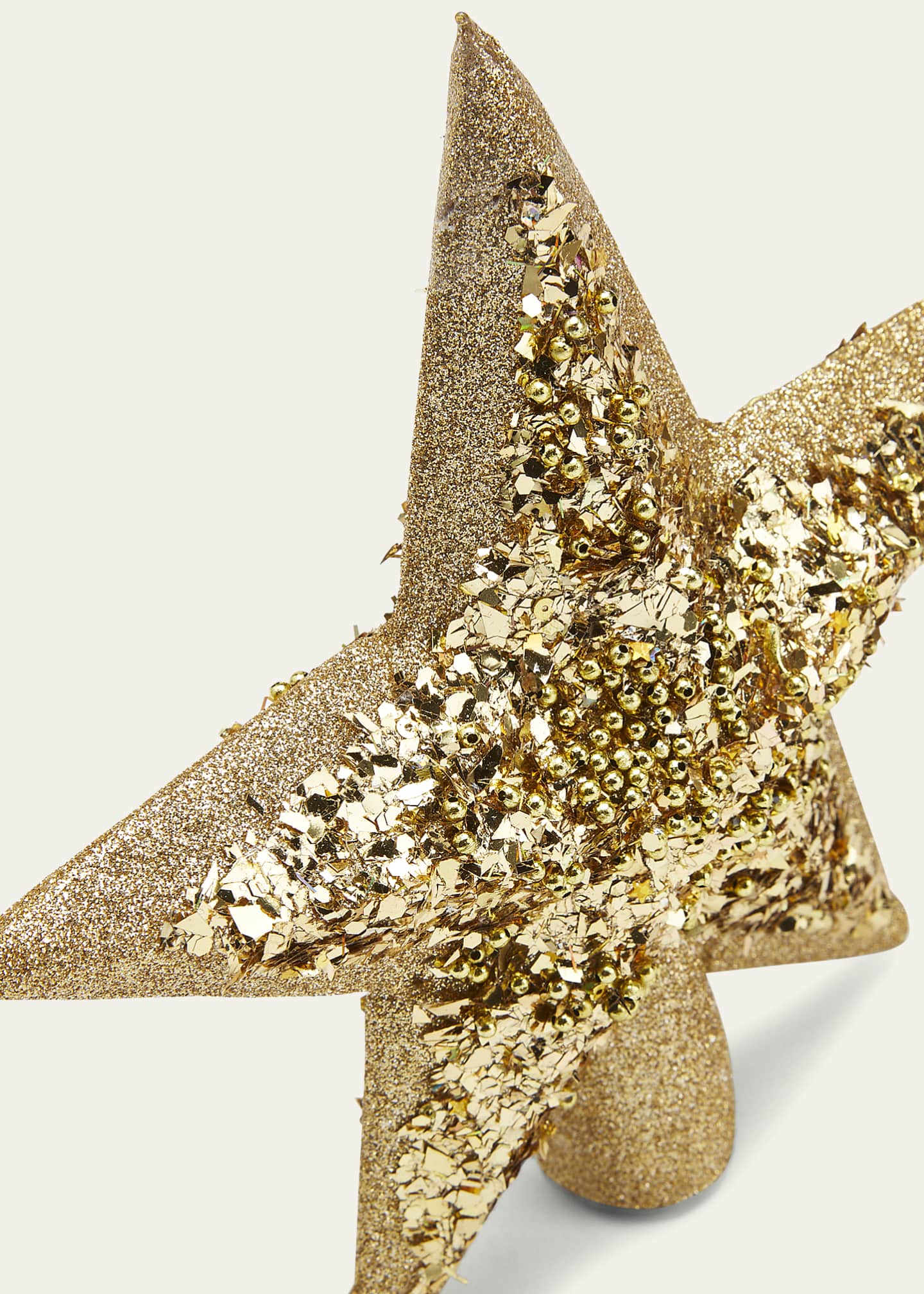 Bergdorf Goodman Gold Glitter Christmas Tree Topper - Bergdorf Goodman
