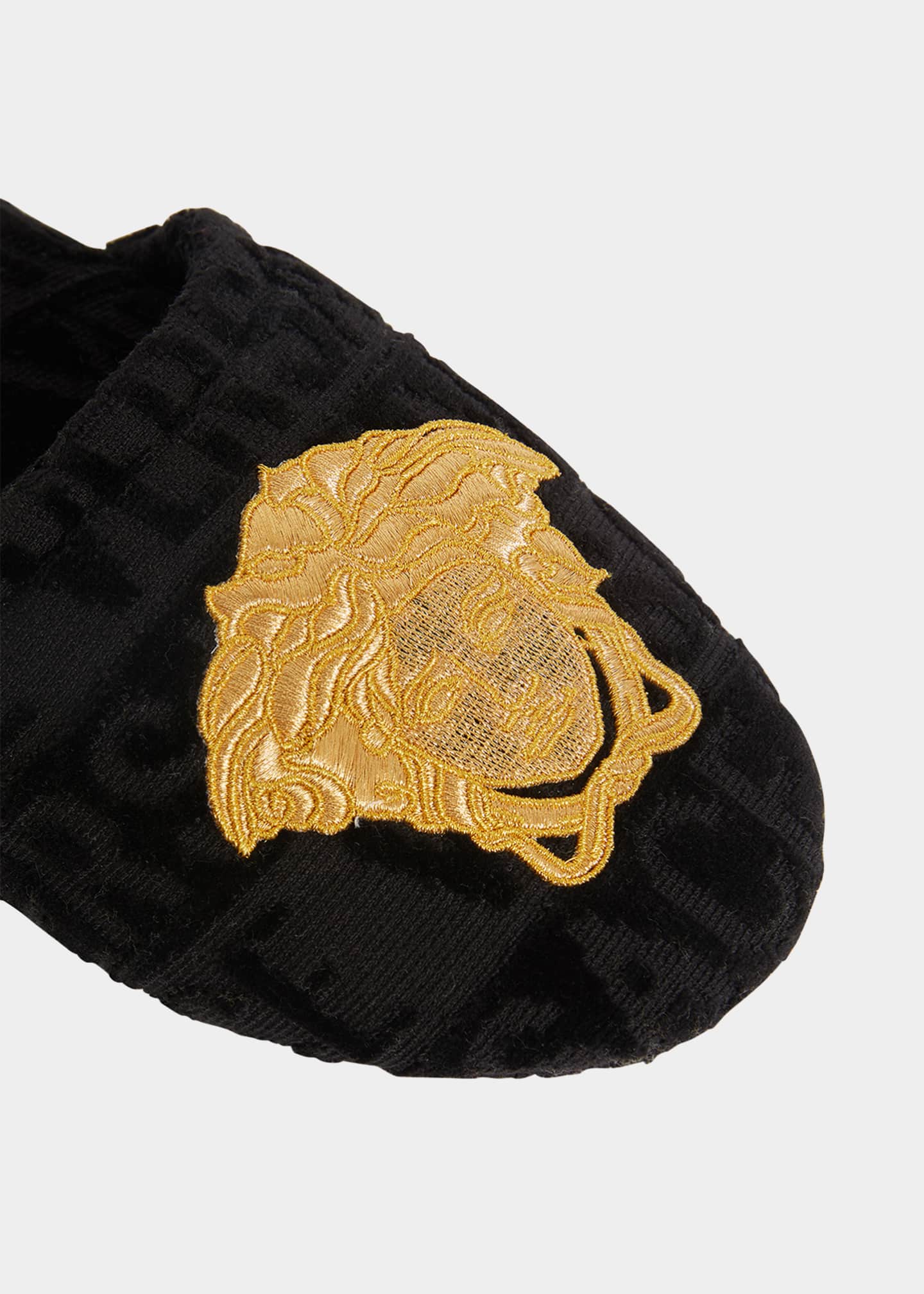 Versace Men's Medusa Logomania Slippers - Bergdorf Goodman