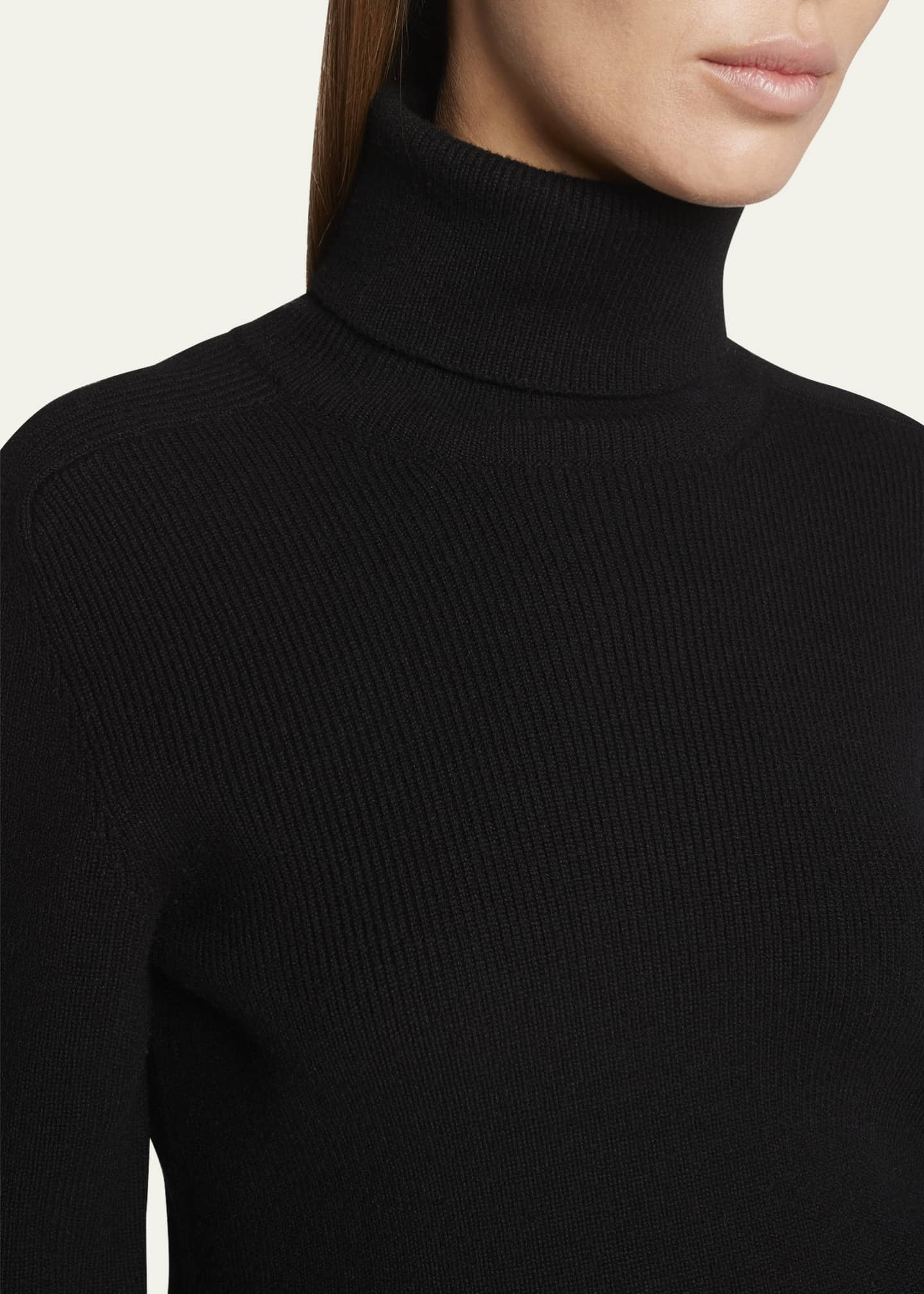 Saint Laurent Cashmere Ribbed Turtleneck Sweater - Bergdorf Goodman