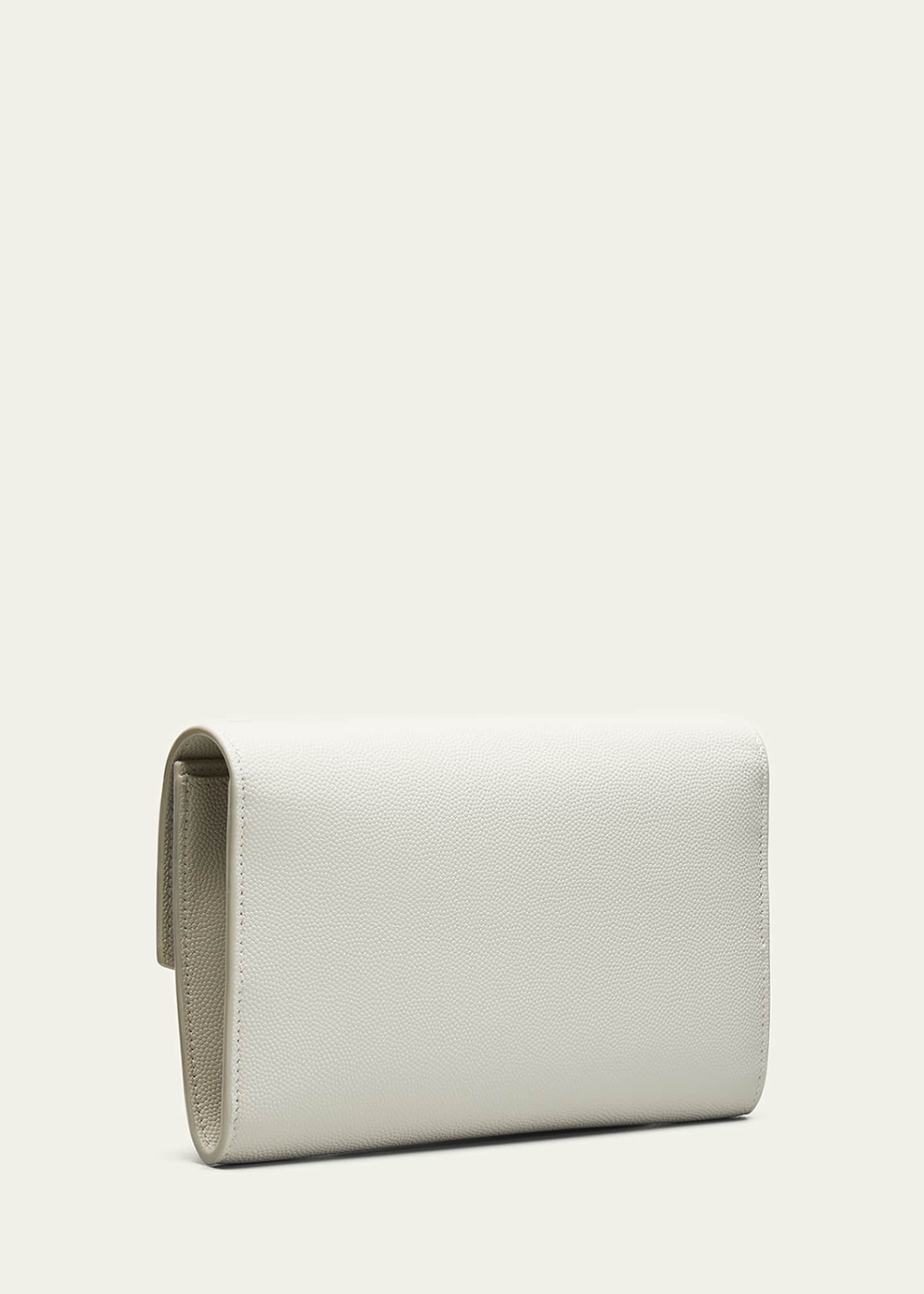 Saint Laurent Uptown YSL Wallet on Chain in Grained Leather - Bergdorf ...