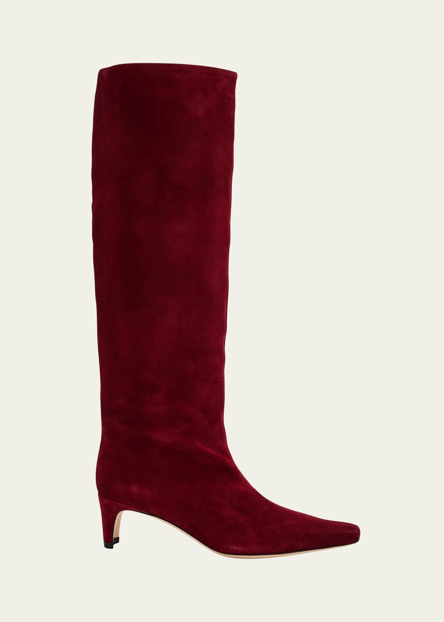 STAUD Wally Suede Knee-High Boots - Bergdorf Goodman