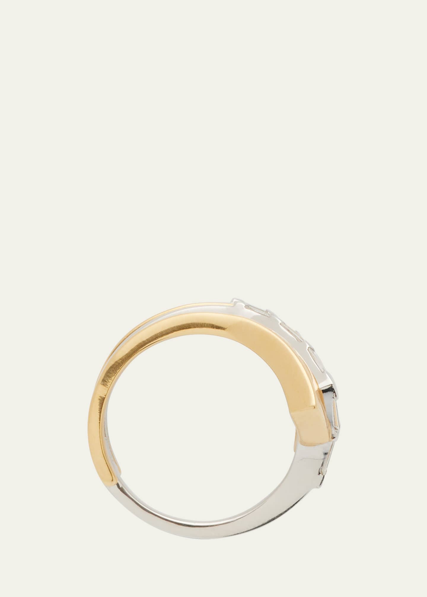 Nikos Koulis Energy Baguette Diamond Multi-Band Ring in Two-Tone 18K ...