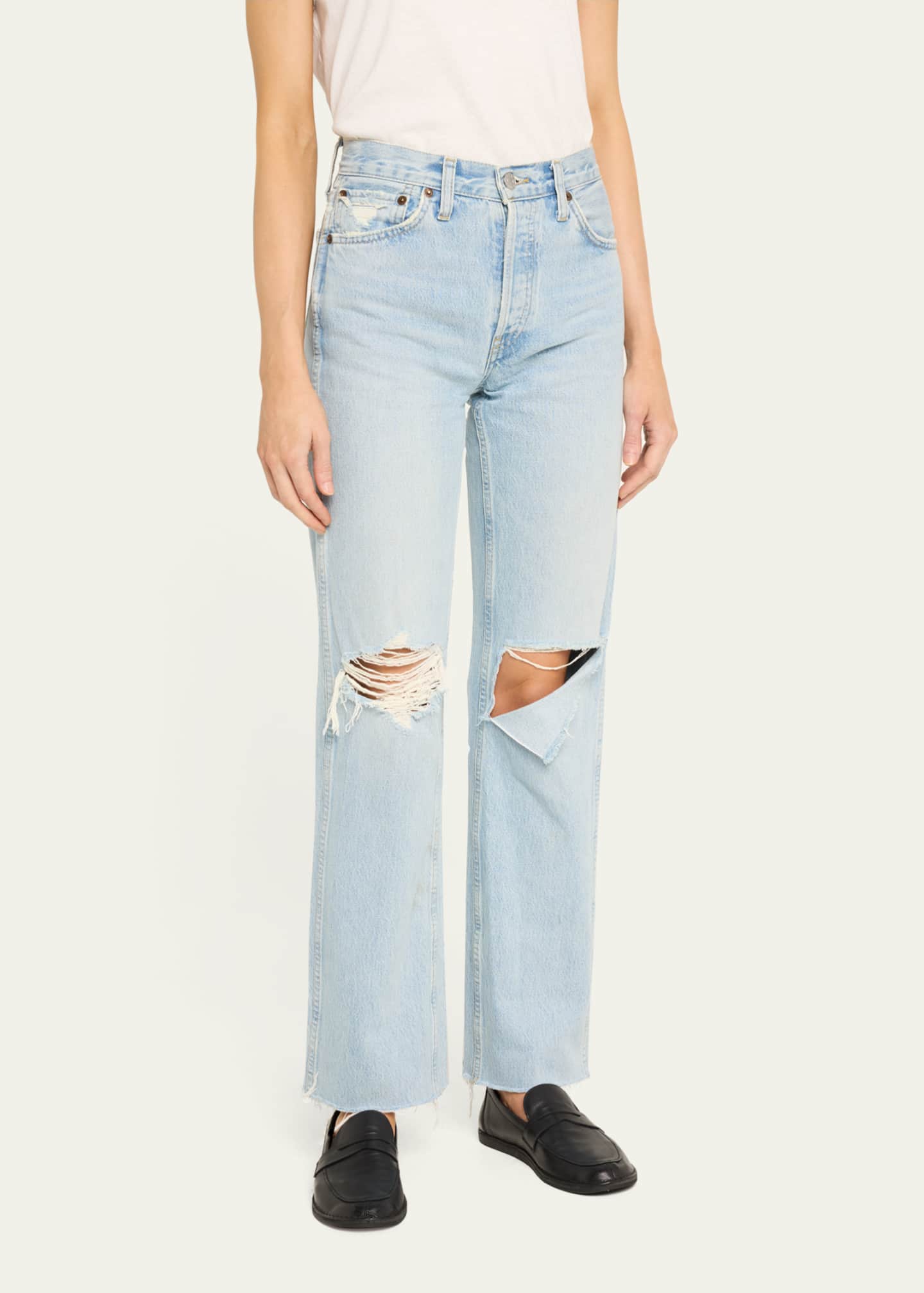 RE/DONE 90s High-Rise Loose Straight Jeans - Bergdorf Goodman