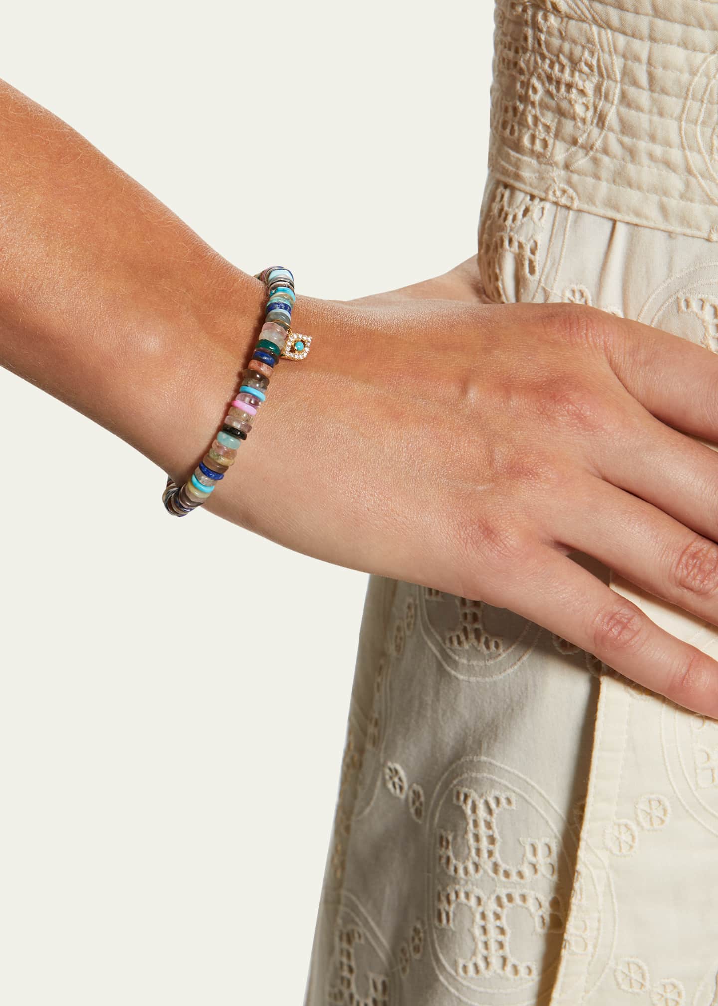 Sydney Evan Opal Bead Diamond Evil Eye Bracelet - Bergdorf Goodman