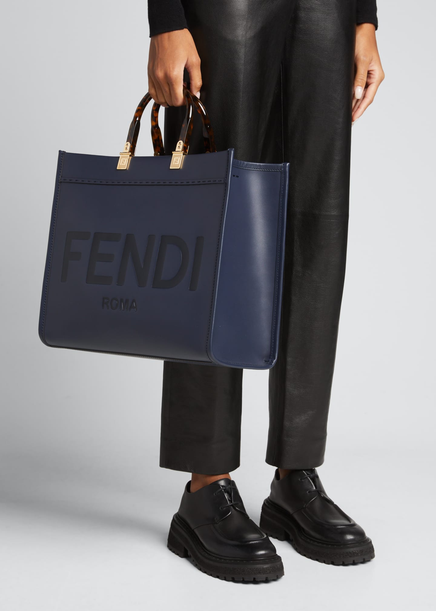 Fendi Sunshine Medium Leather Shopper Tote Bag - Bergdorf Goodman